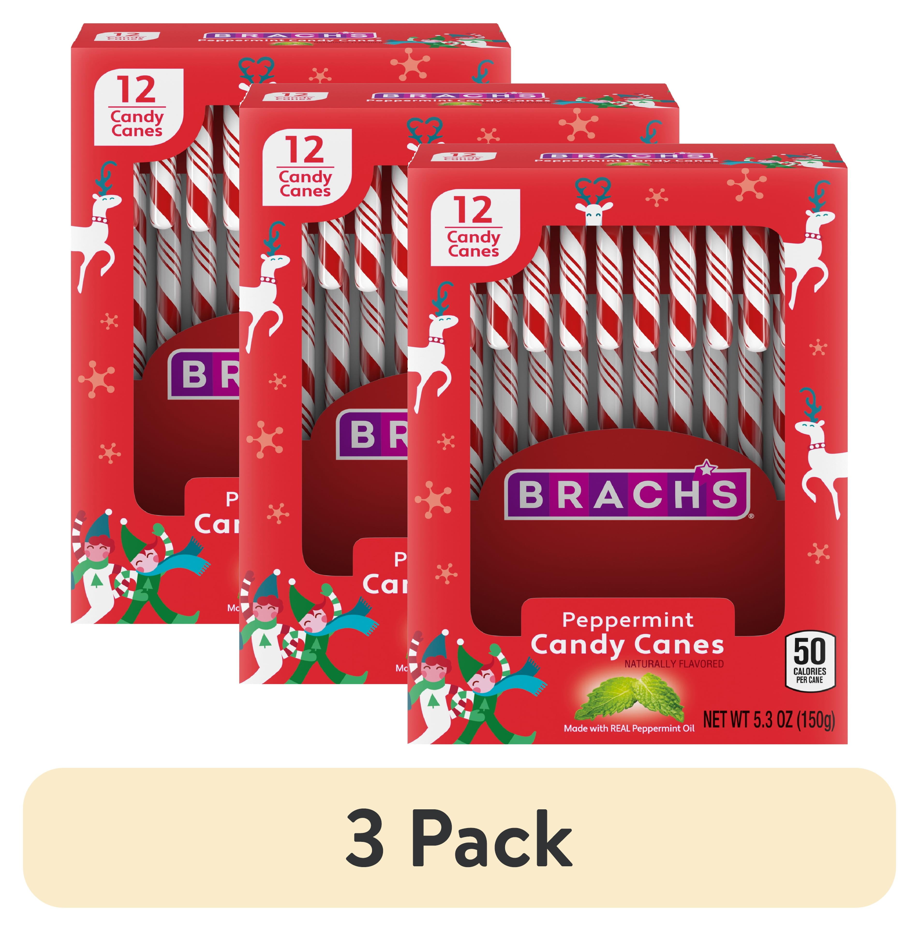 (3 pack) Brach's Peppermint Candy Canes, Classic Candy Canes, 5.3 oz ...