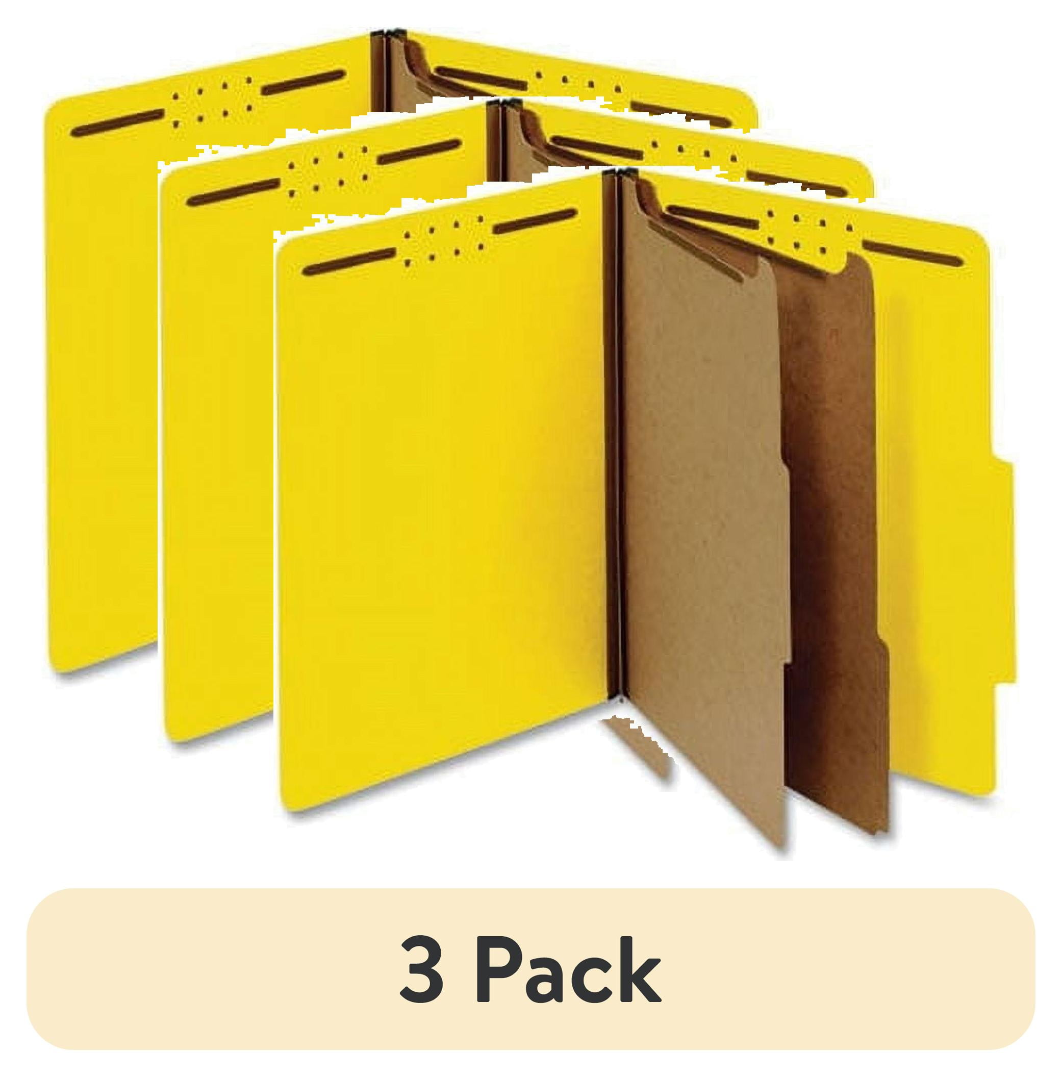 (3 pack) Bright Colored Pressboard Classification Folders, 2 Dividers ...