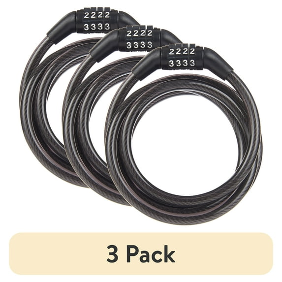 (3 pack) Brinks Covered 5/16 x 5 feet Flexible Steel Combination Cable ...