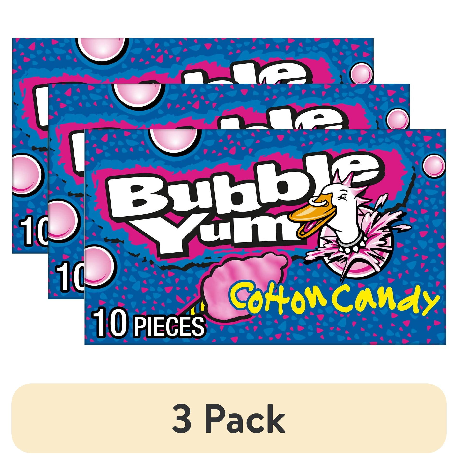 (3 pack) Bubble Yum Cotton Candy Flavored Chewy Bubble Gum, Pack 2.82 ...