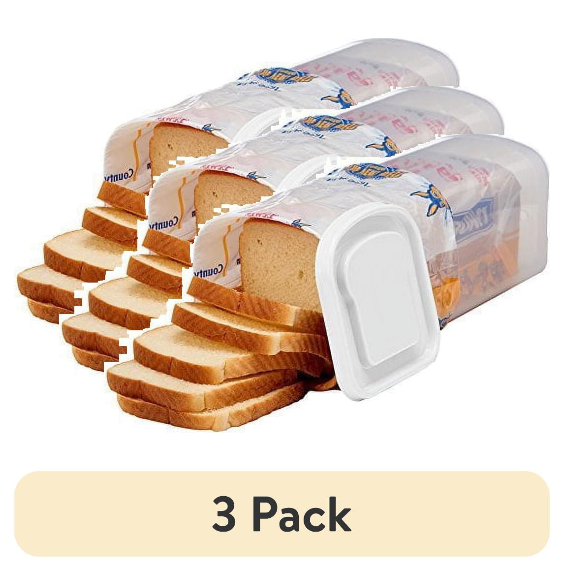 (3 pack) Buddeez Sandwich Size Bread Buddy Dispenser, Plastic Bread Box ...