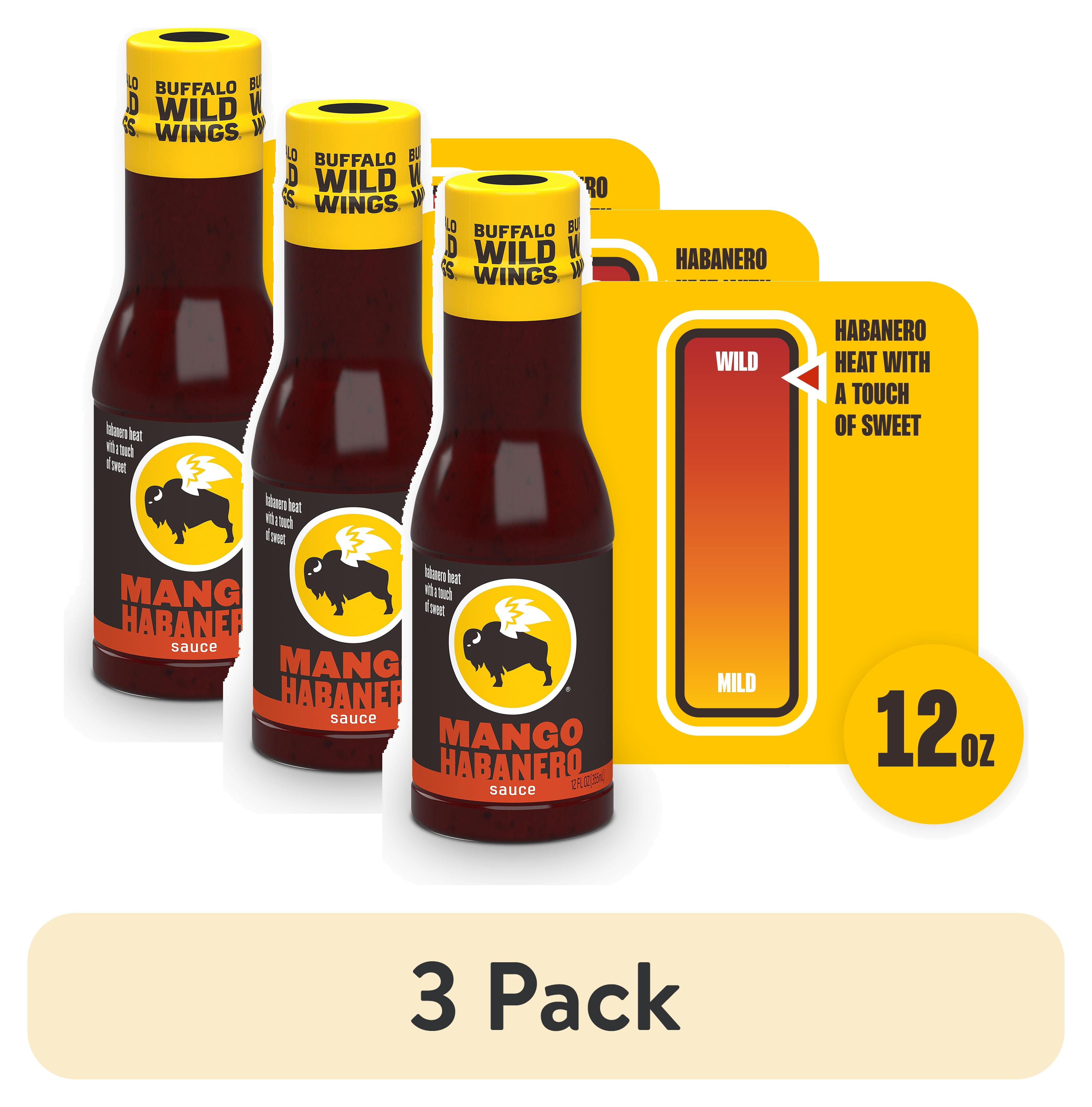 (3 pack) Buffalo Wild Wings Mango Habanero Sauce, 12 fl. oz. - Walmart ...