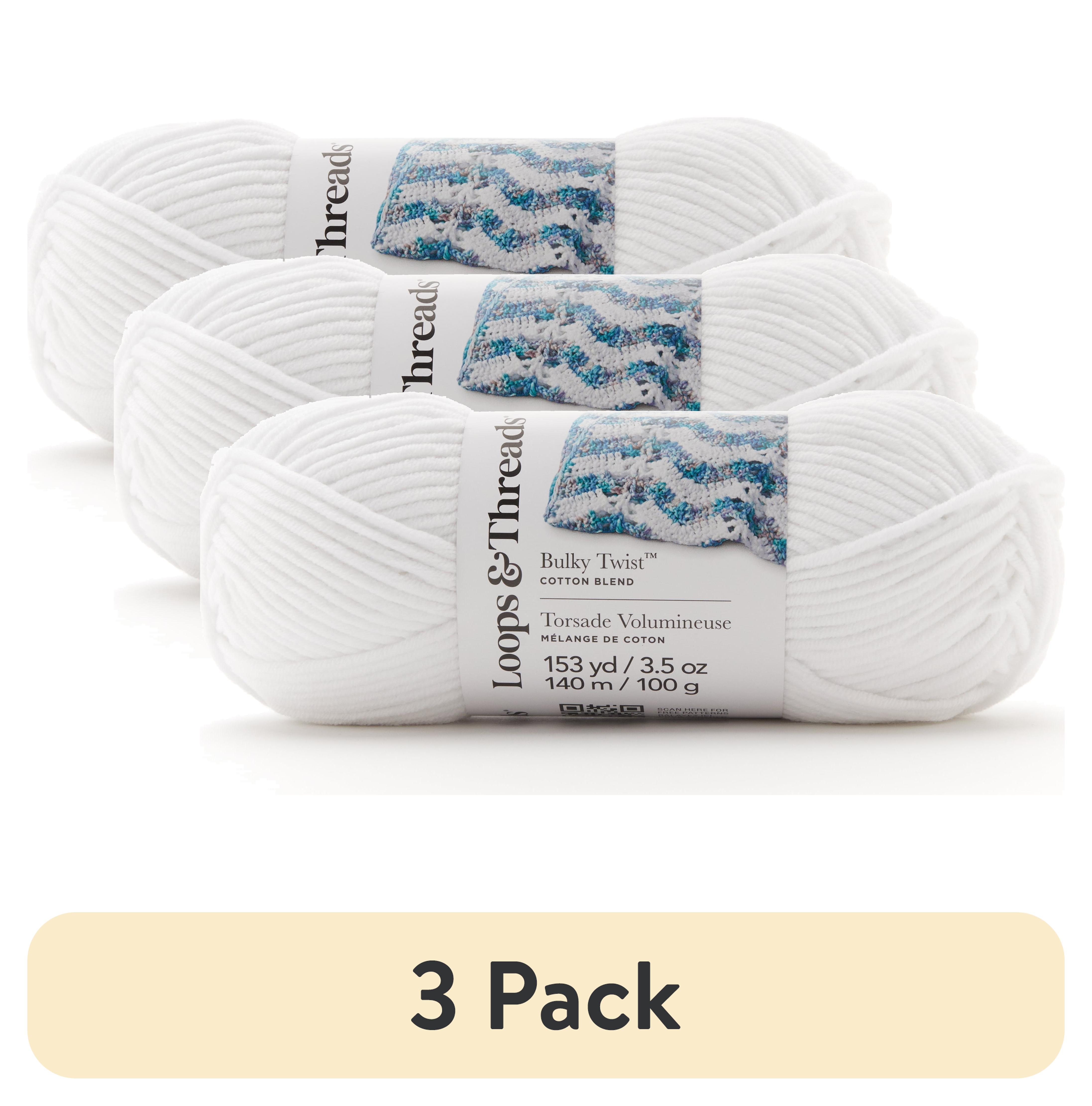 (3 pack) Bulky Twist Solid Yarn by Loops & Threads - Yarn for Knitting ...