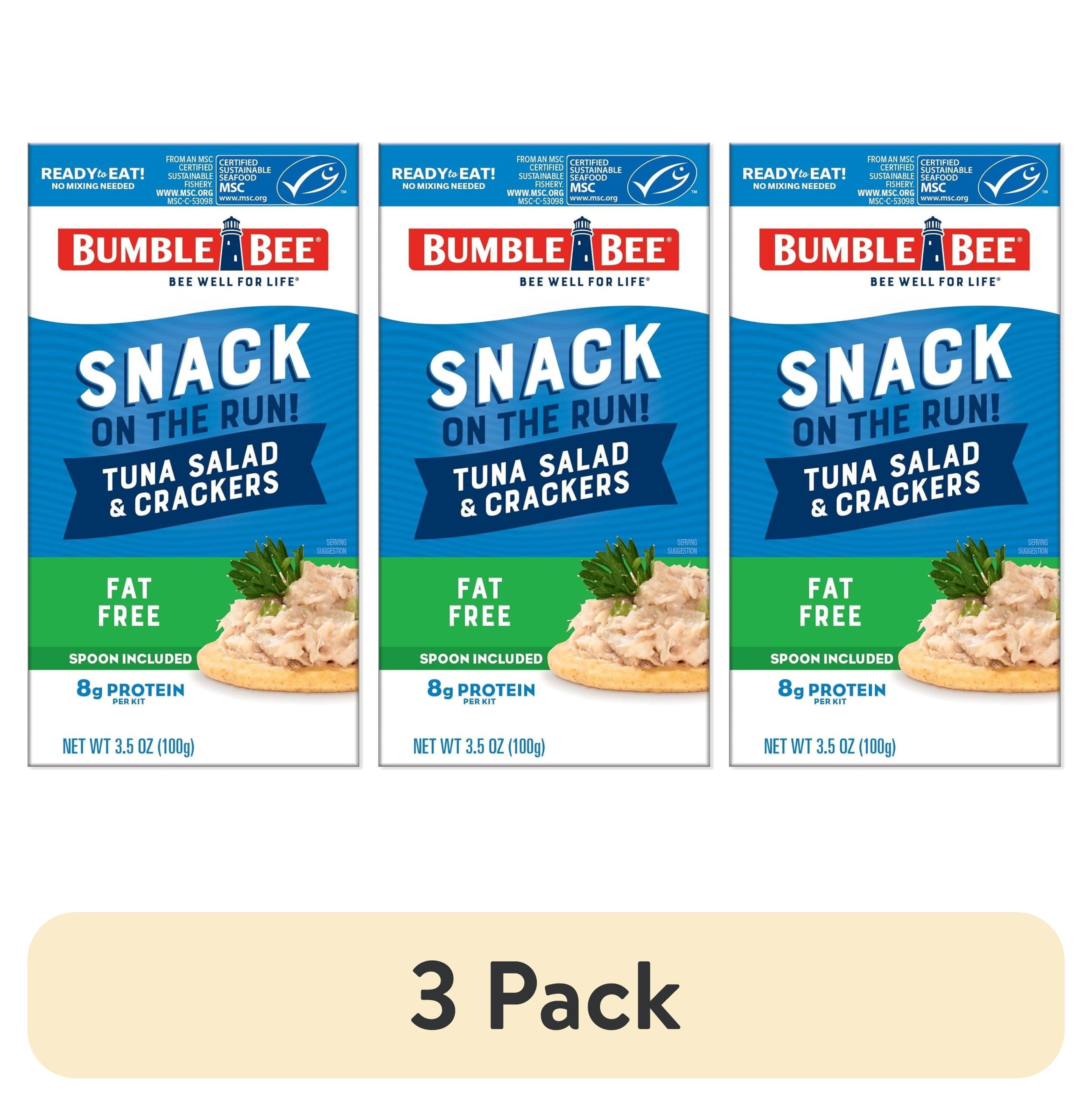 (3 pack) Bumble Bee Snack on The Run Fat Free Tuna Salad with Crackers ...