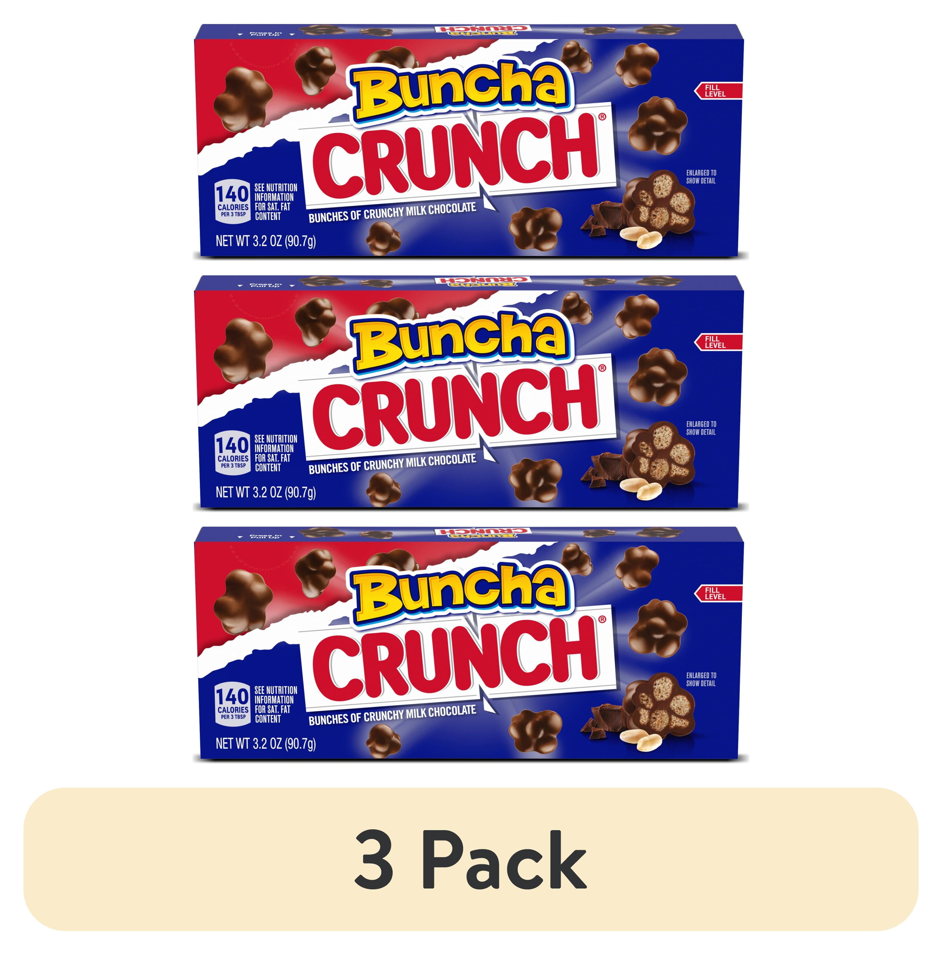 (3 pack) Buncha CRUNCH Candy, Pieces of Creamy Milk Chocolate with ...