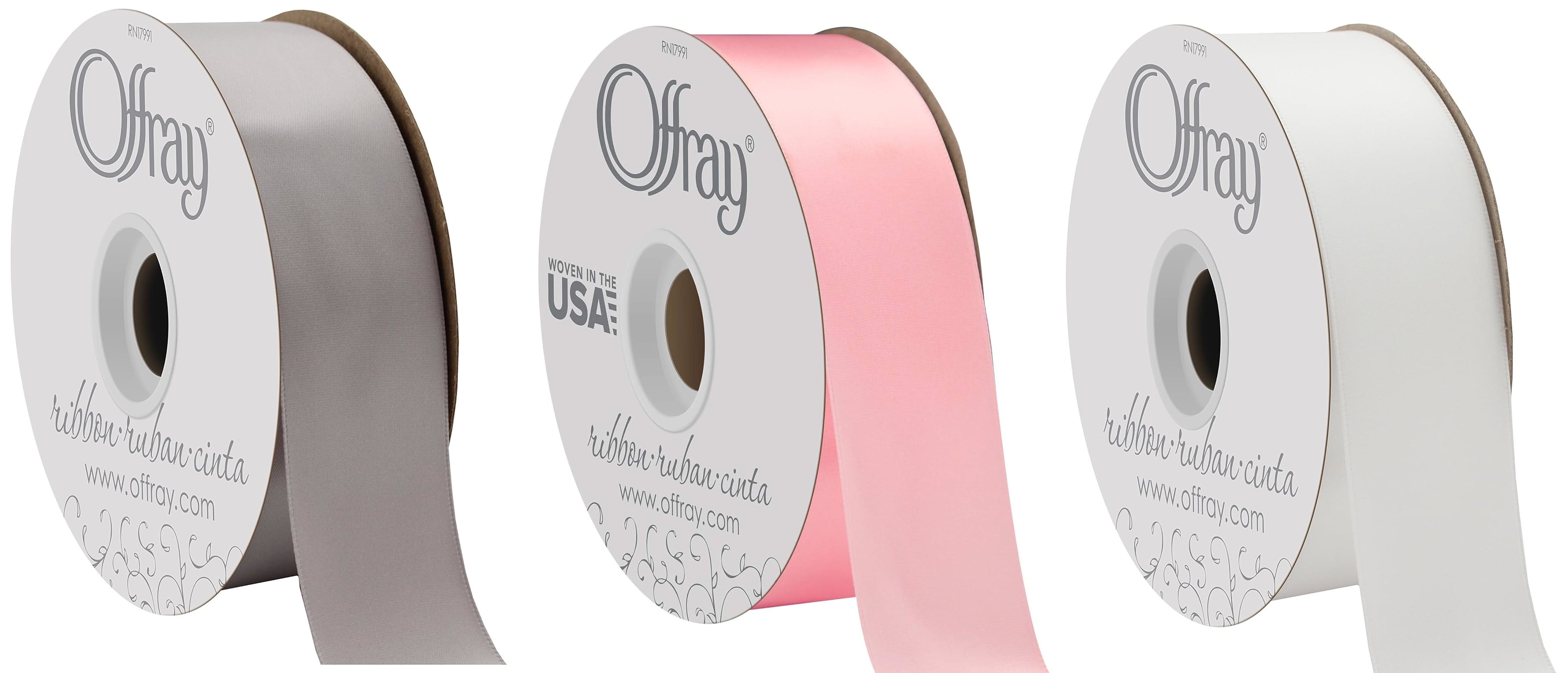 (3-pack Bundle) - Berwick-Offray Double Faced Satin Ribbon (1.5") 10 ...