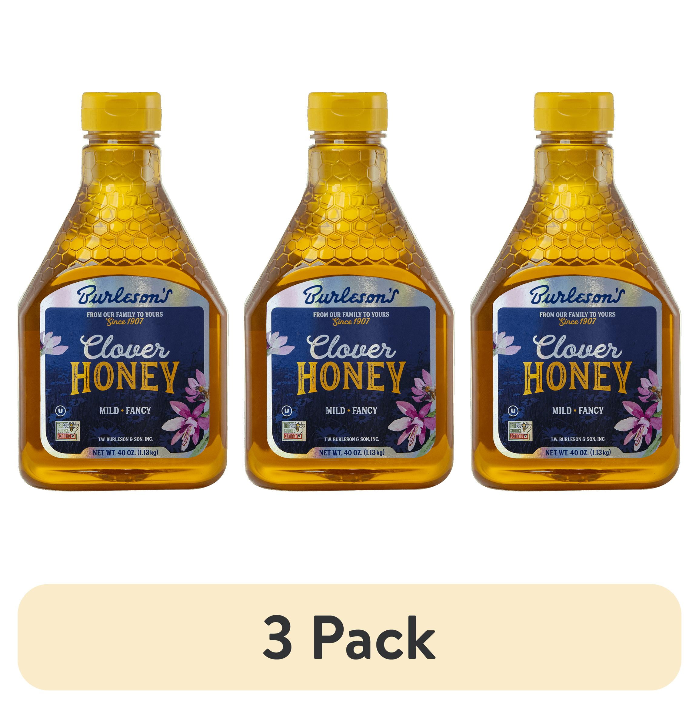 (3 pack) Burleson's Grade A Natural Clover Honey, 40 fl. oz. - Walmart.com