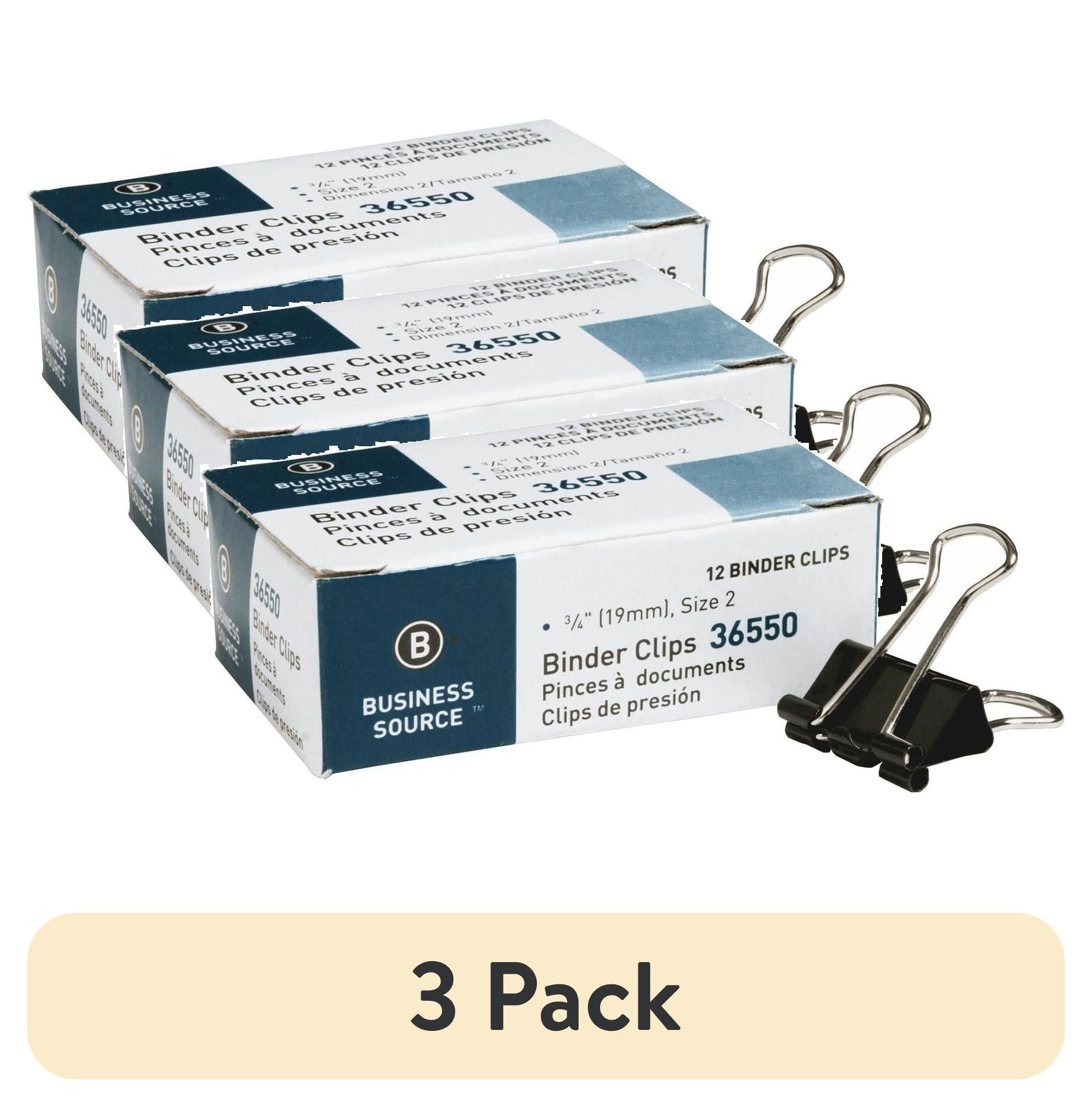 (3 pack) Business Source, BSN36550, Fold-back Binder Clips, 12 / Dozen ...