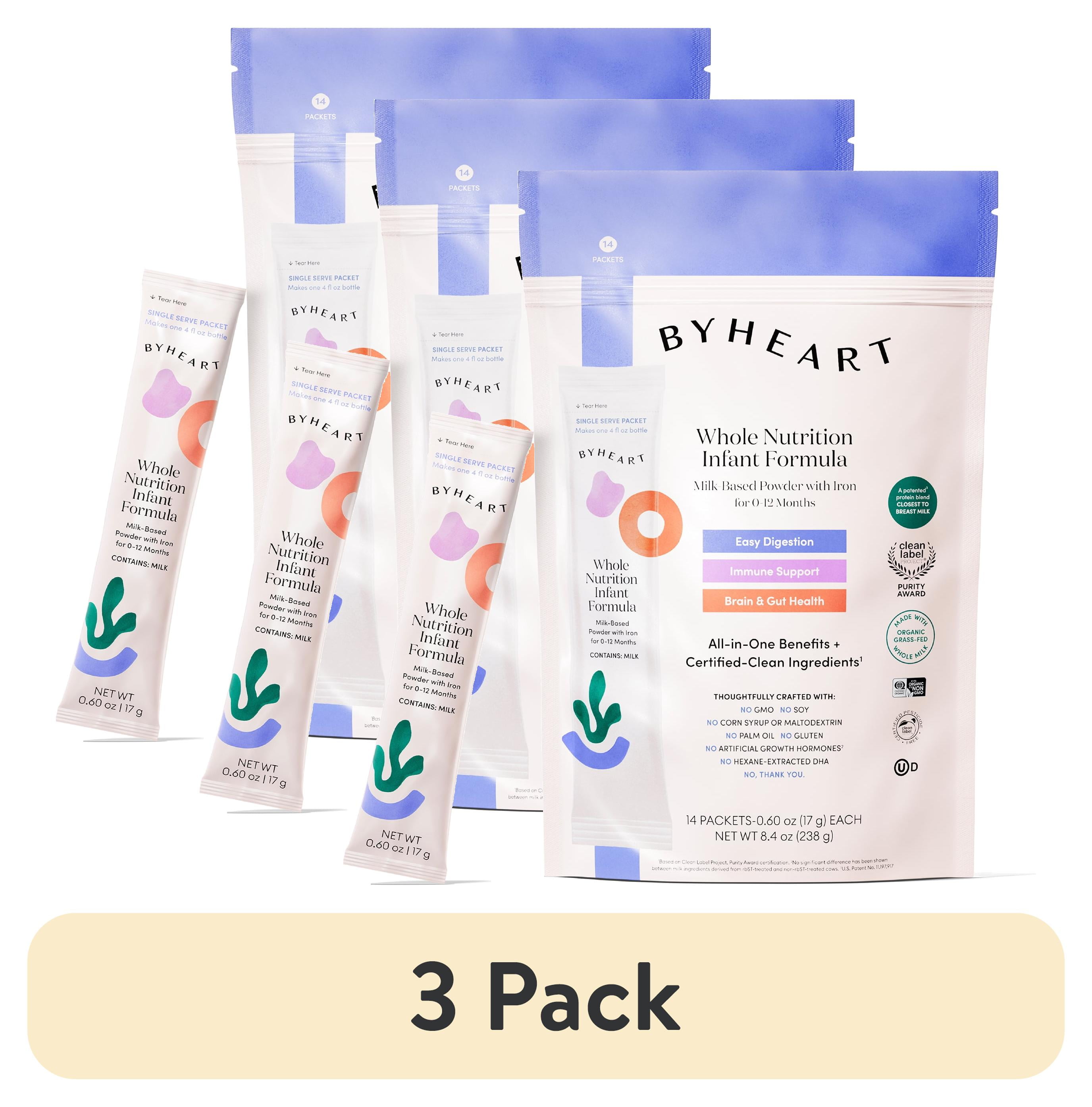 (3 pack) ByHeart Whole Nutrition Infant Formula Powder, Made with ...