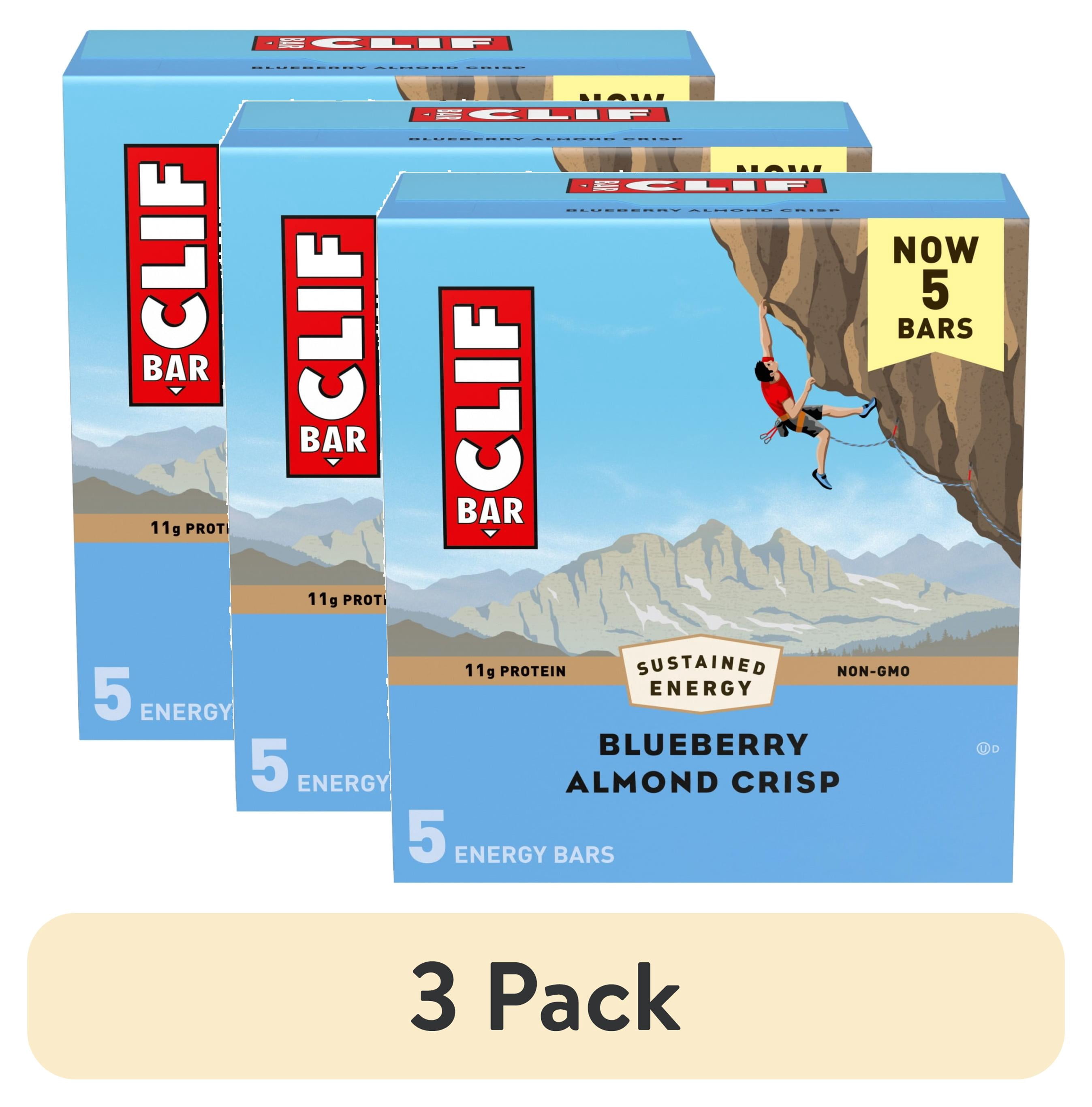 (3 pack) CLIF BAR Blueberry Almond Crisp Energy Bars, Plant Based ...