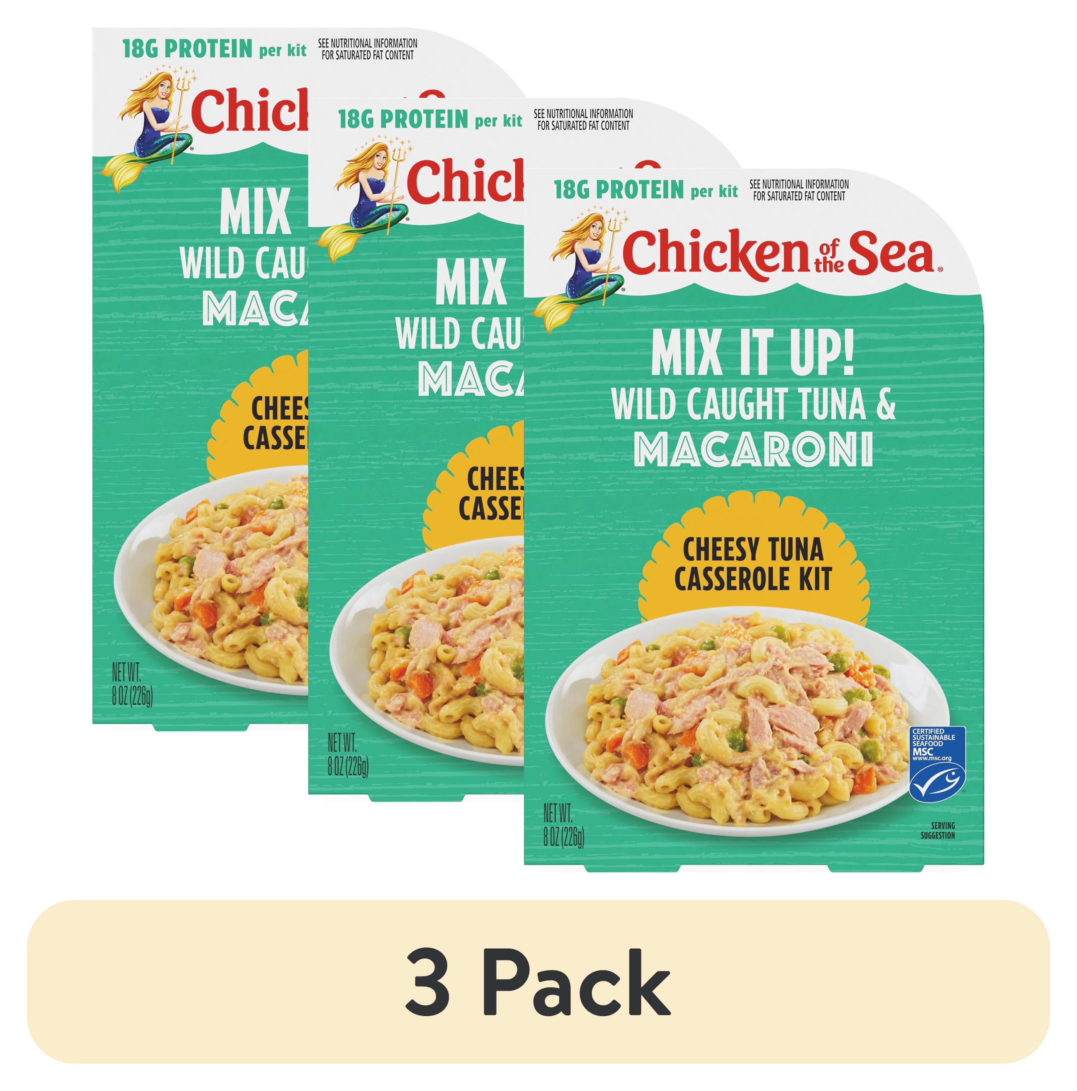 (3 pack) Chicken of the Sea Mix it Up! Cheesy Tuna Casserole Kit 8 oz ...