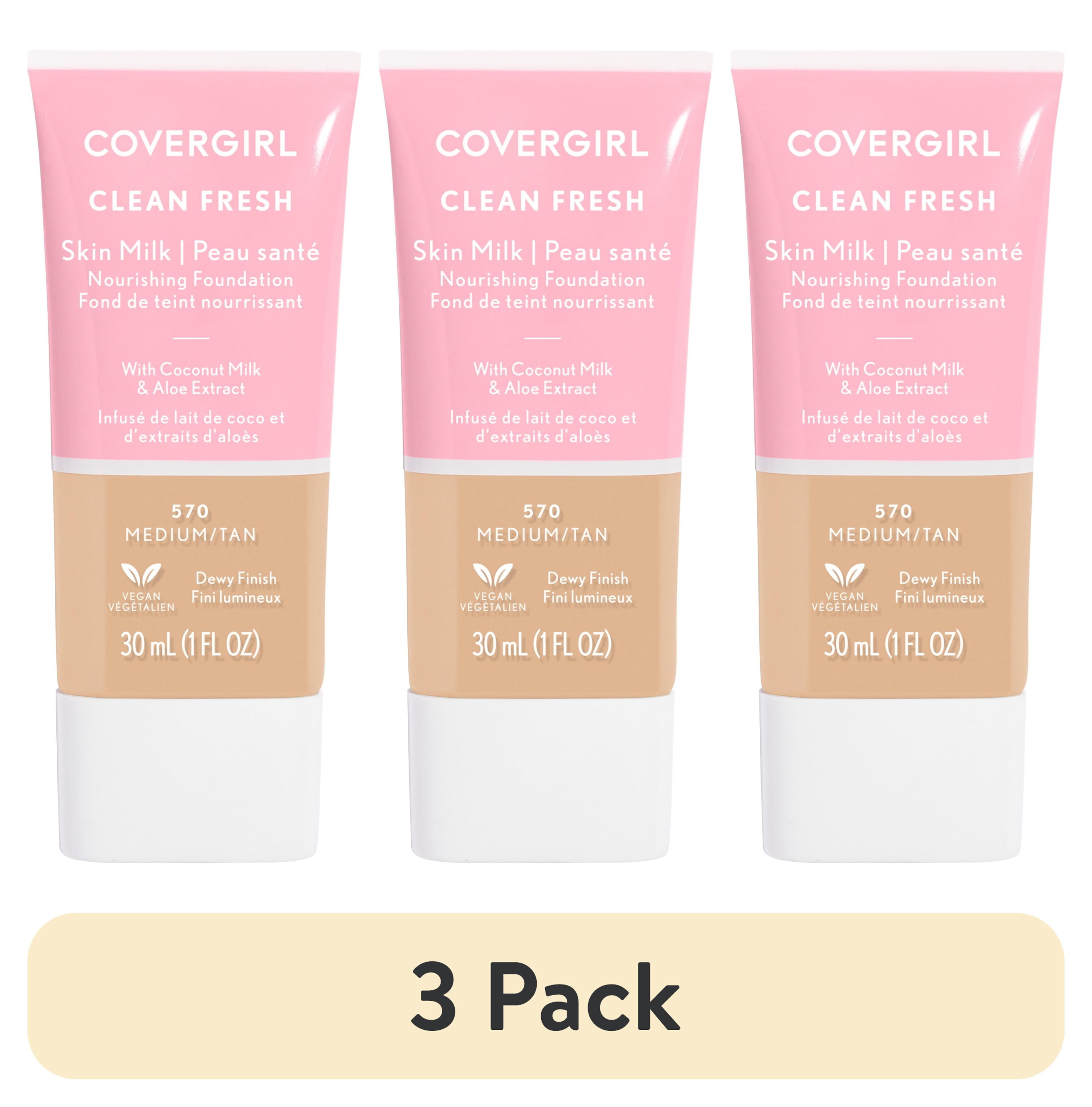(3 pack) COVERGIRL Clean Fresh Skin Milk, Clean Vegan Formula, Medium ...