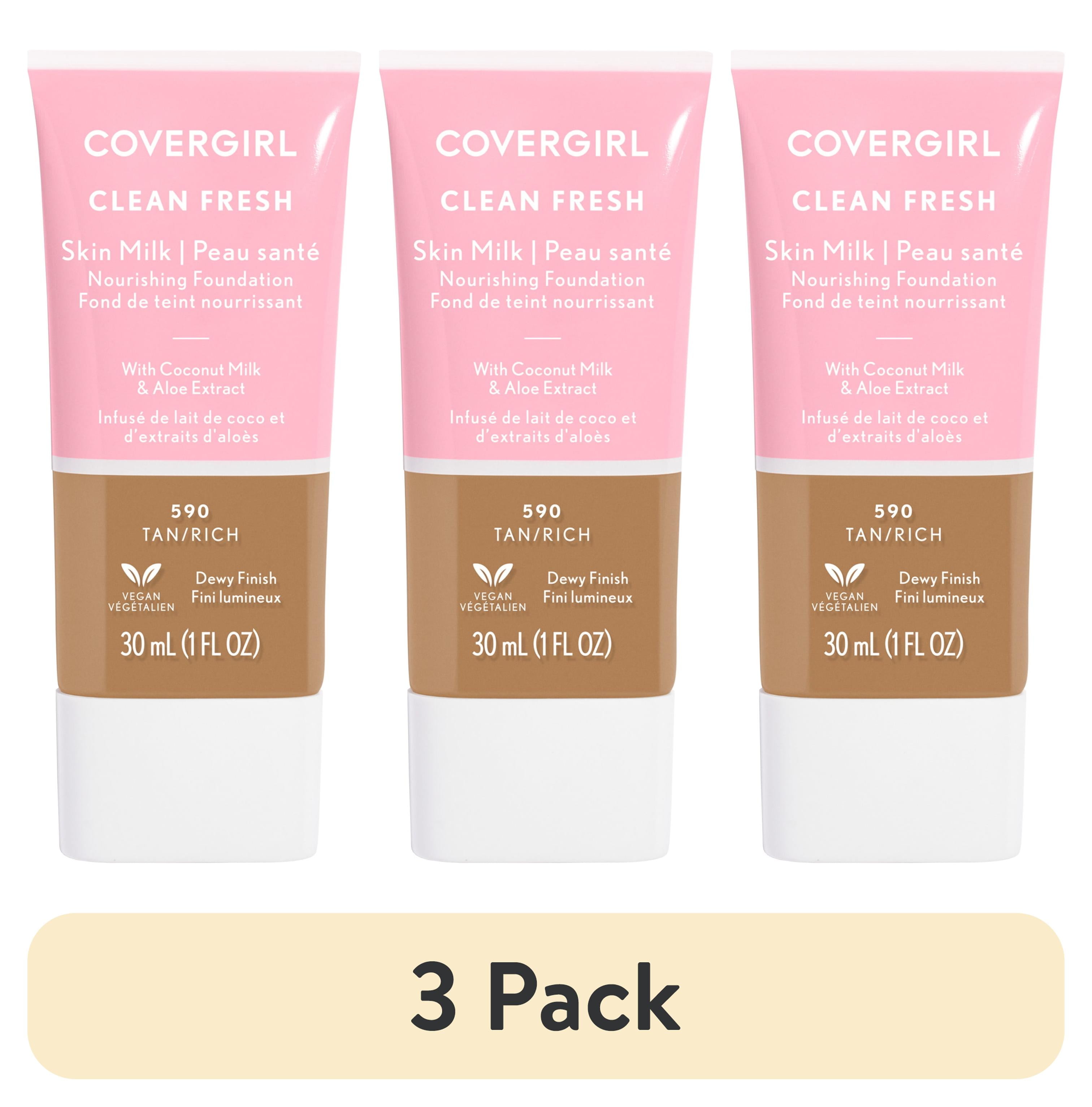 (3 pack) COVERGIRL Clean Fresh Skin Milk, Clean Vegan Formula, Tan ...