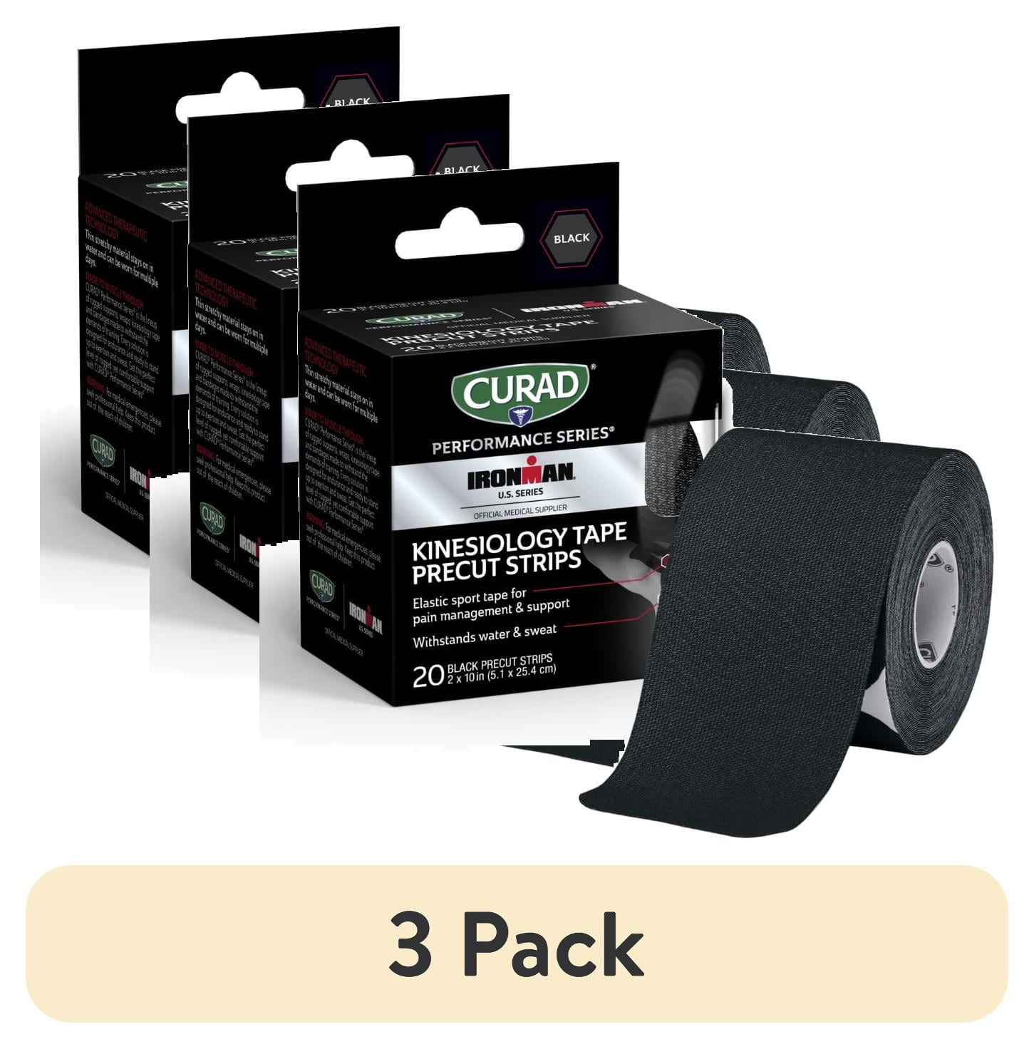 (3 pack) CURAD Performance Series IRONMAN Kinesiology Tape, Pain ...