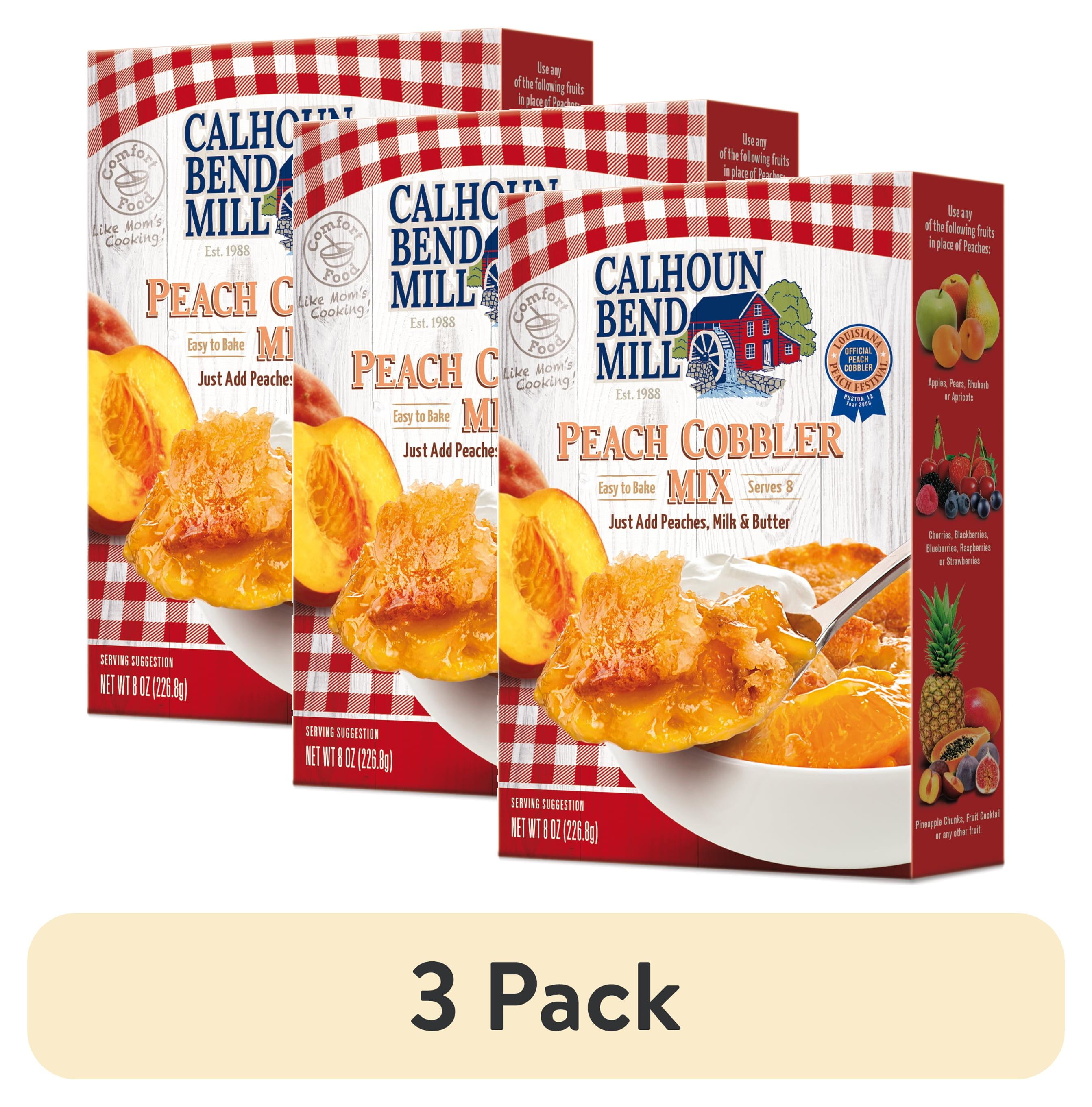 (3 pack) Calhoun Bend Mill Peach Cobbler Mix, 8 oz - Walmart.com