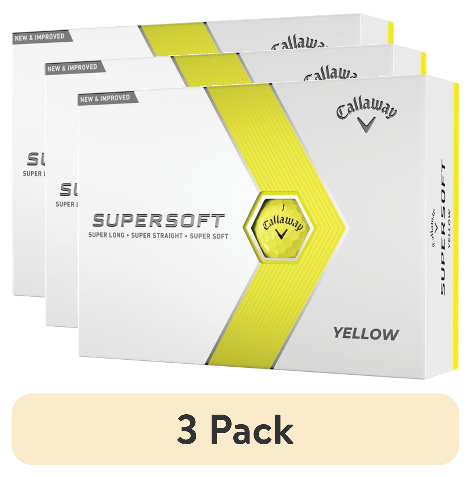 Callaway Supersoft Golf Balls Yellow 12pk (3 Pack) Long Distance Soft ...