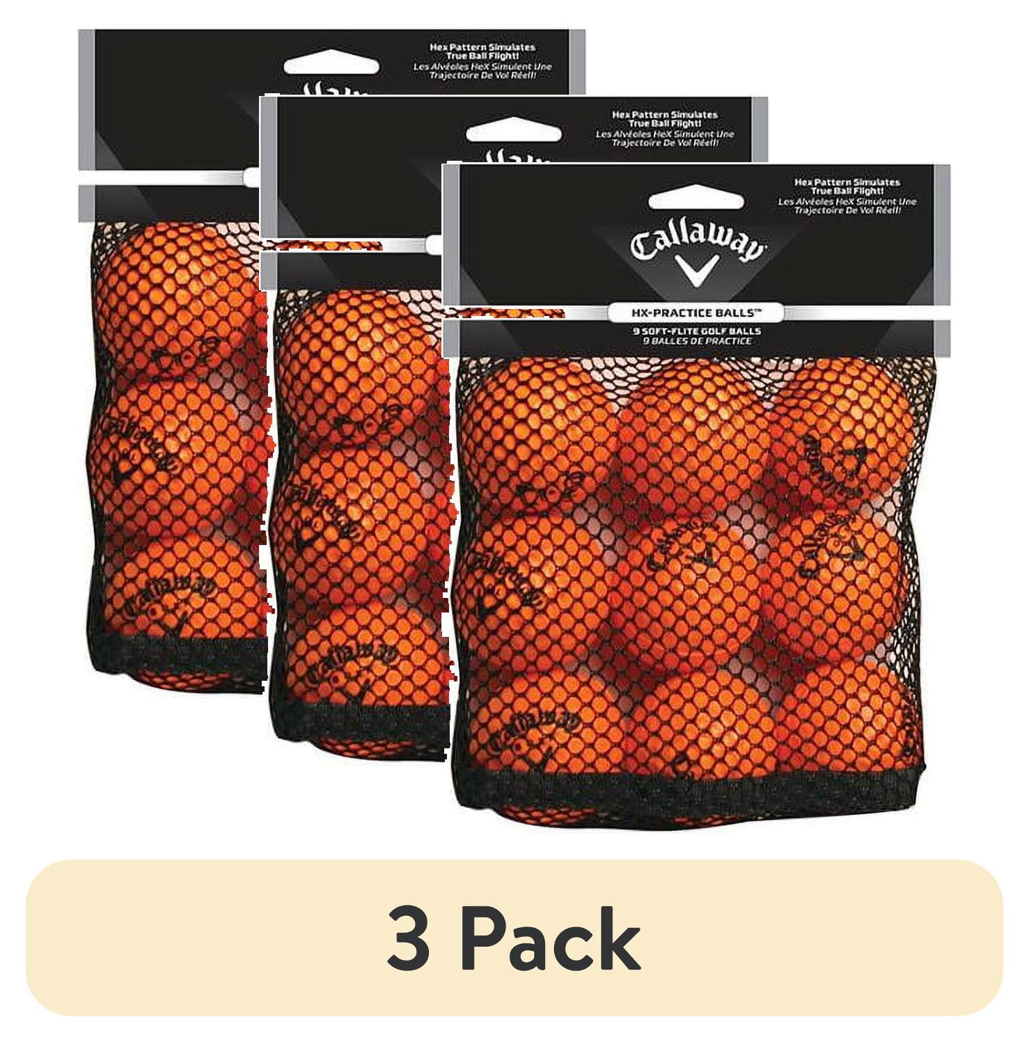 Callaway Golf HX Soft-Flight Foam Practice Golf Balls 9 Pack with Mesh Bag, Orange - Walmart.com