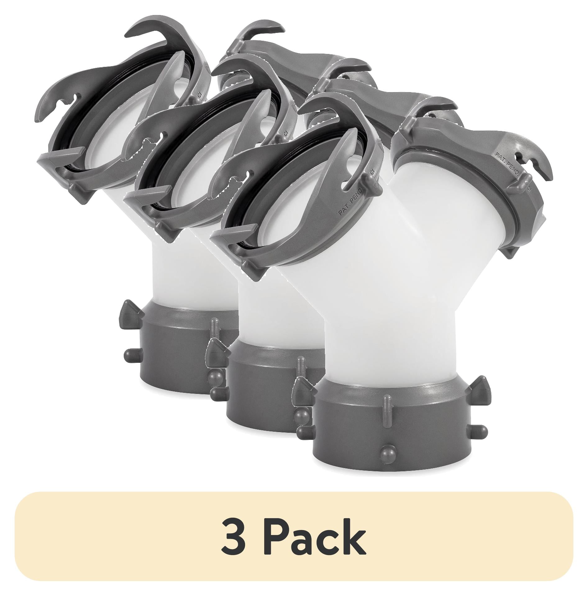 (3 pack) Camco Wye RV Sewer Hose Fitting - Swivel 360-Degree Ends ...