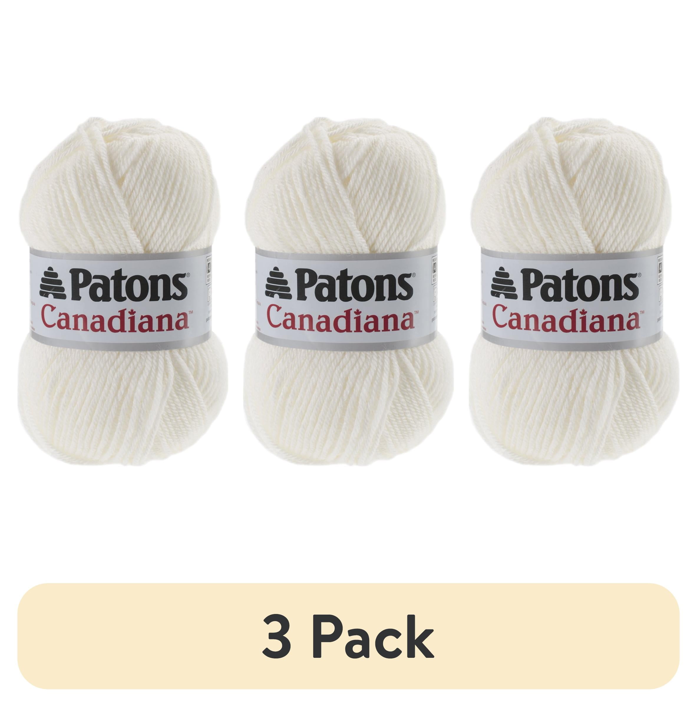 (3 pack) Patons Canadiana Yarn - Solids-Winter White - Walmart.com