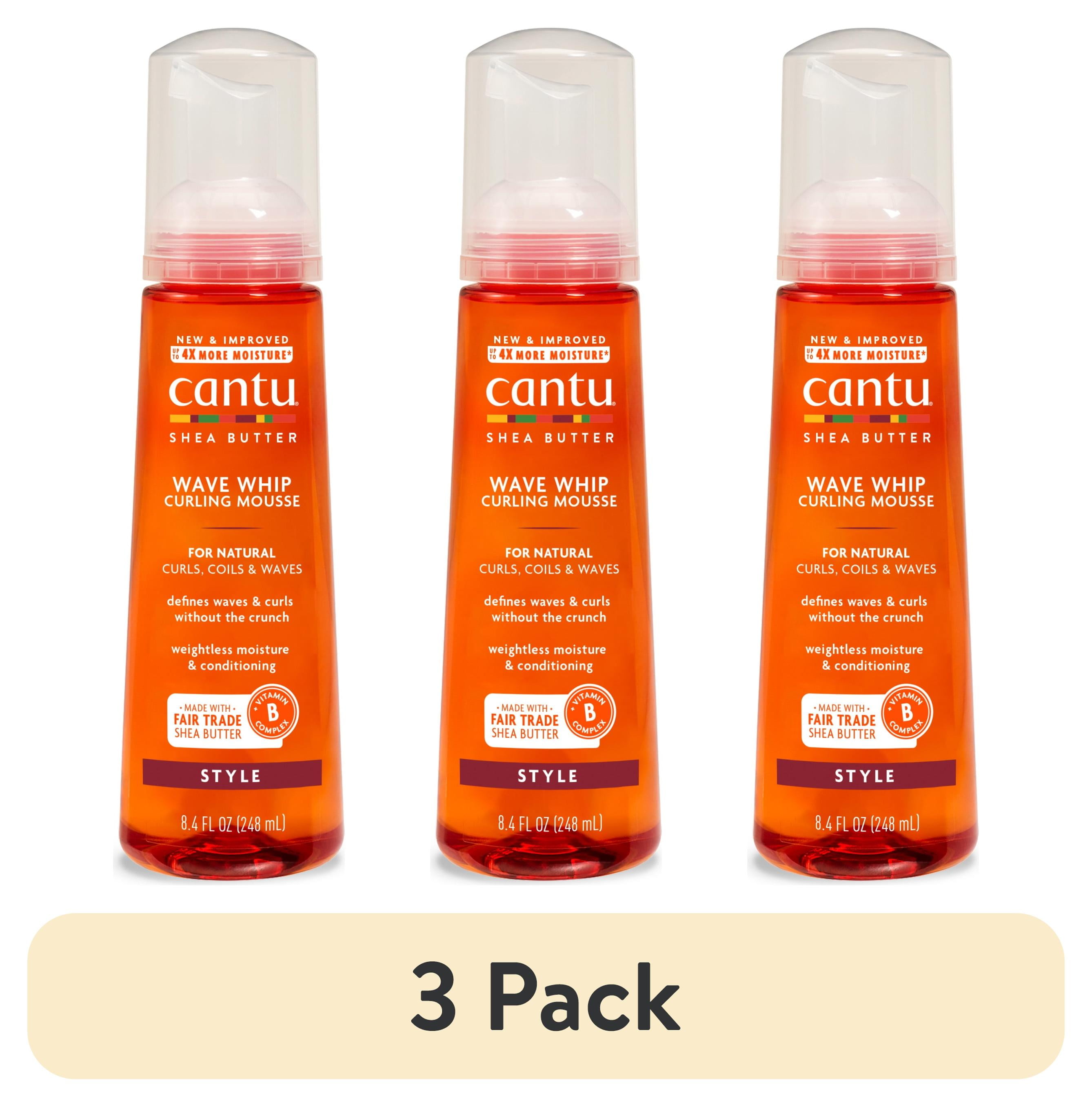 (3 pack) Cantu Wave Whip Curling Mousse with Shea Butter, 8.4 fl oz ...