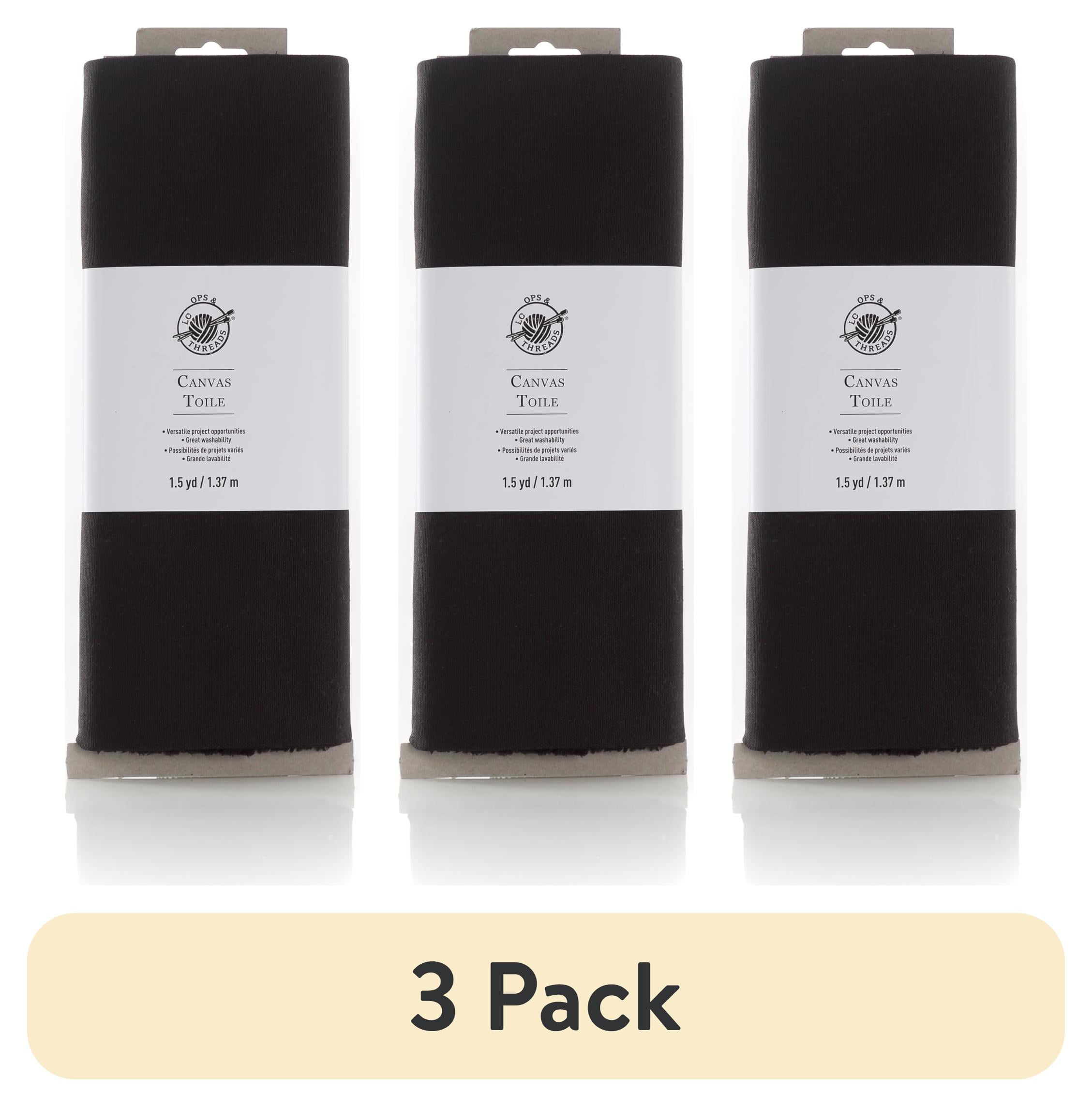 (3 pack) Canvas Fabric Bundle by Loops & Threads® - Walmart.com