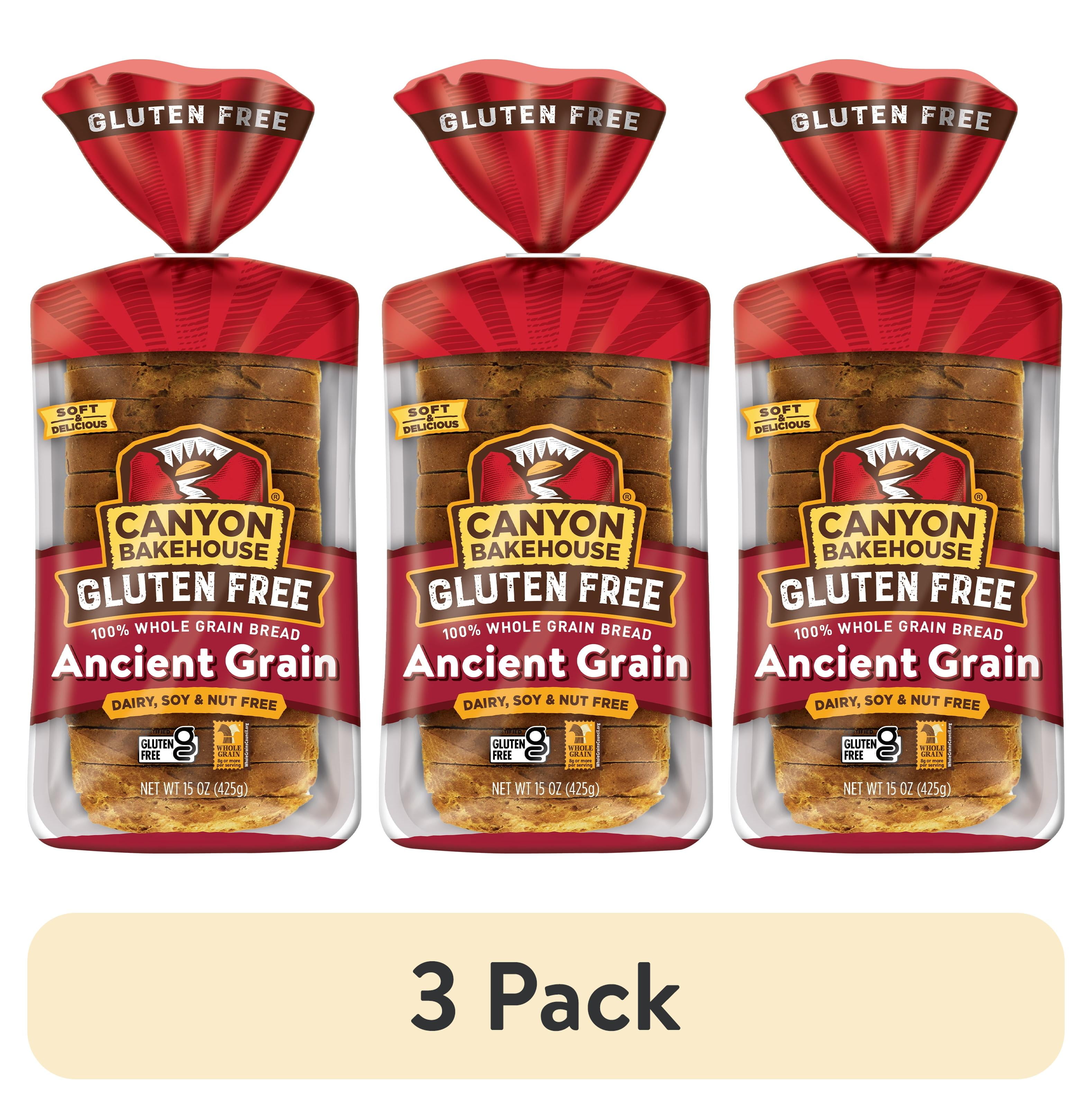(3 pack) Canyon Bakehouse Ancient Grain Gluten Free Bread, 100% Whole ...