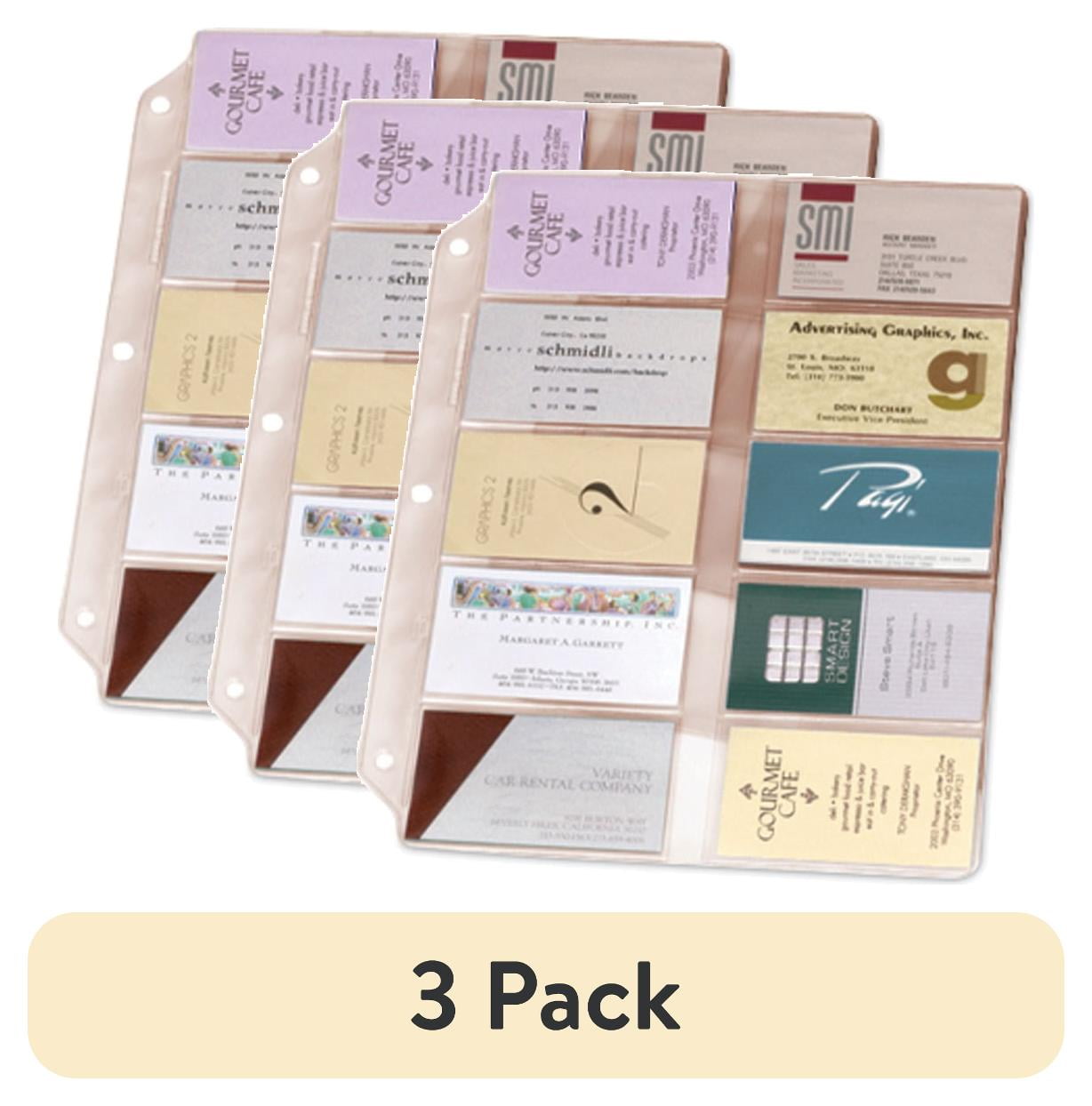 (3 pack) Cardinal Business Card Refill Pages, Holds 200 Cards, Clear ...