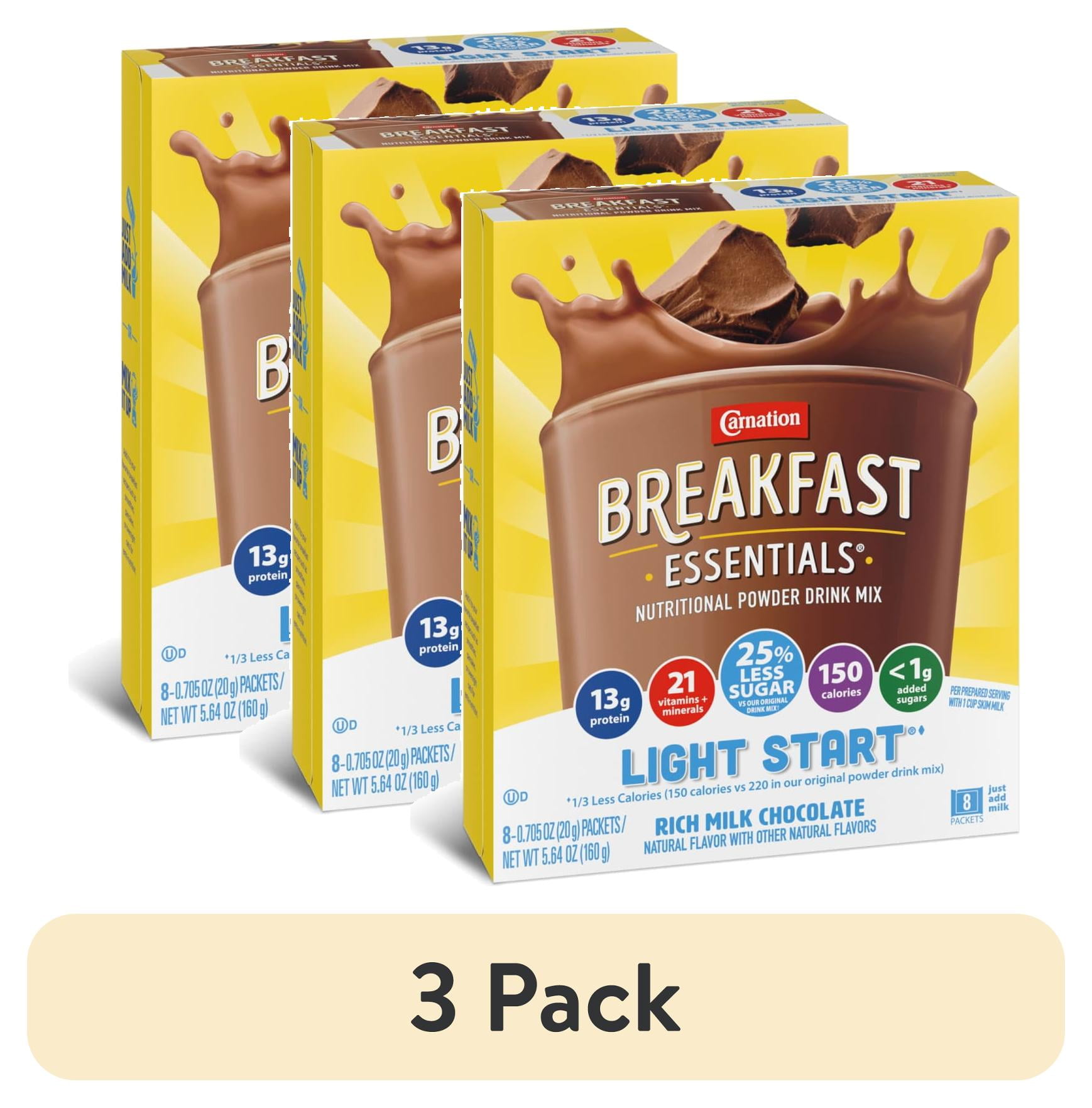 (3 pack) Carnation Breakfast Essentials Light Start Nutritional Drink ...