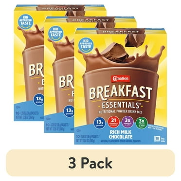 Carnation Breakfast Essentials High Protein Chocolate Powder Packets ...