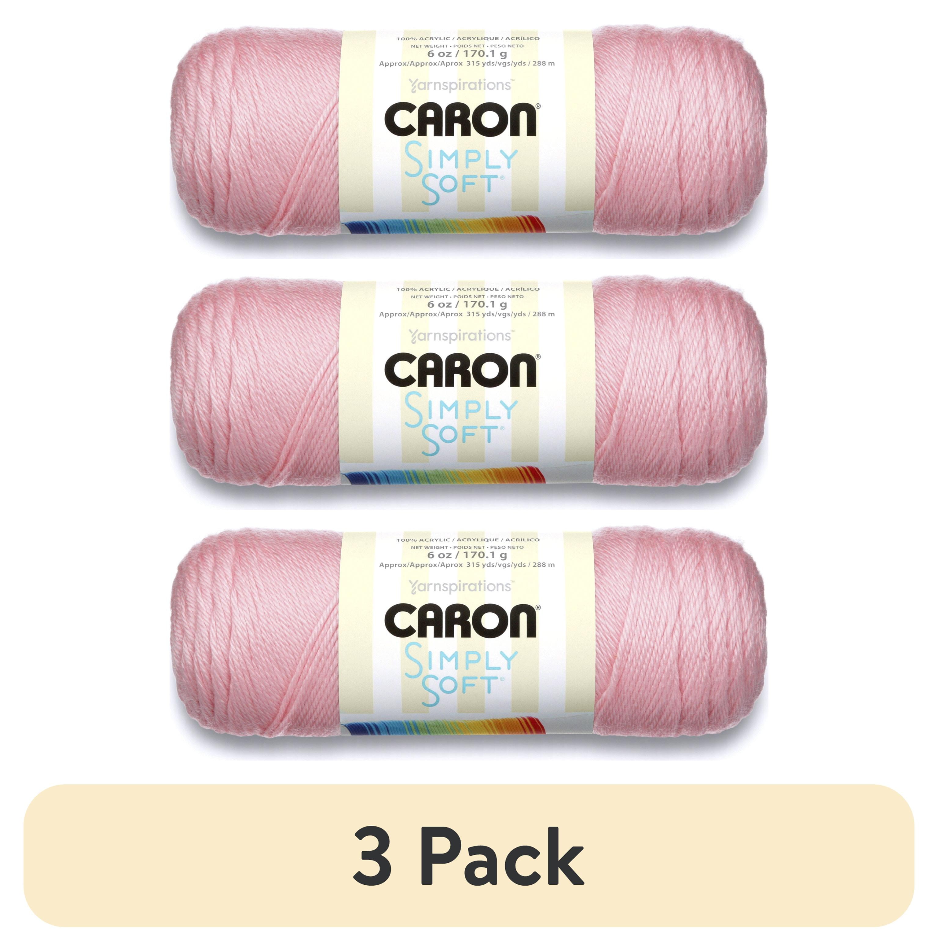 (3 pack) Caron® Simply Soft® #4 Medium Acrylic Yarn, Soft Pink 6oz/170g ...