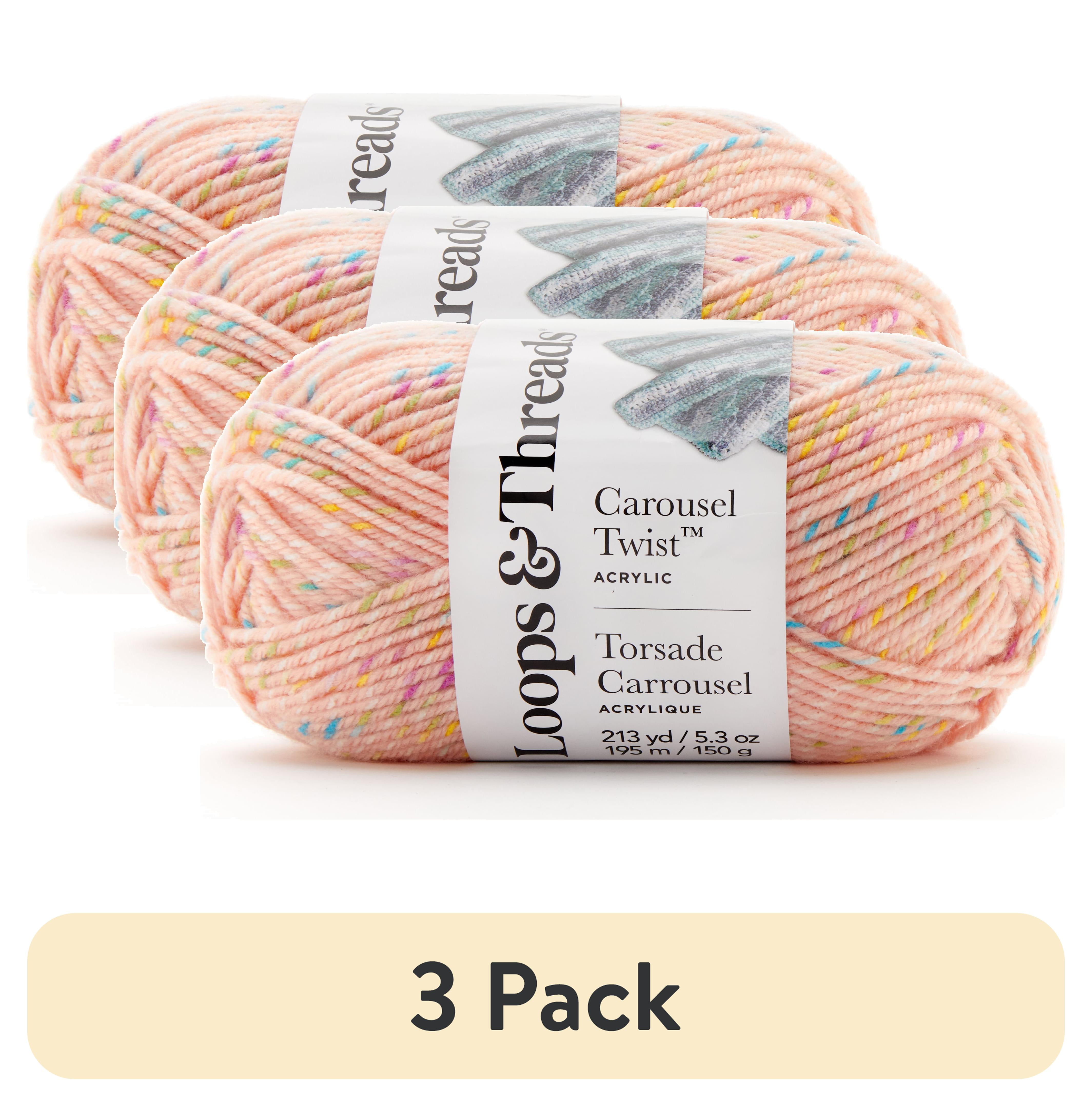 (3 pack) Carousel Twist Yarn by Loops & Threads - Yarn for Knitting ...