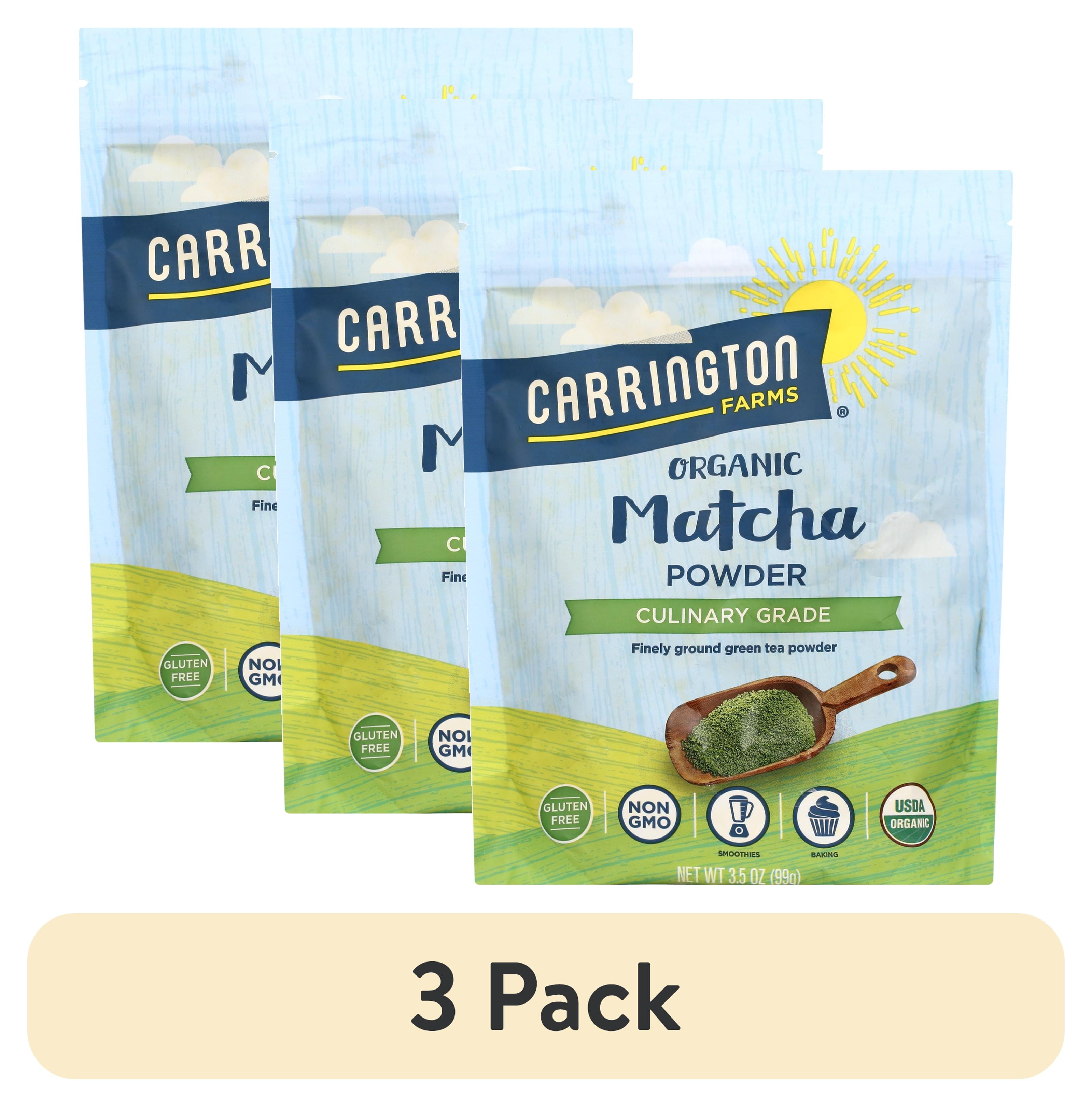 (3 pack) Carrington Farms Organic Matcha Green Tea Powder, 3.5oz ...