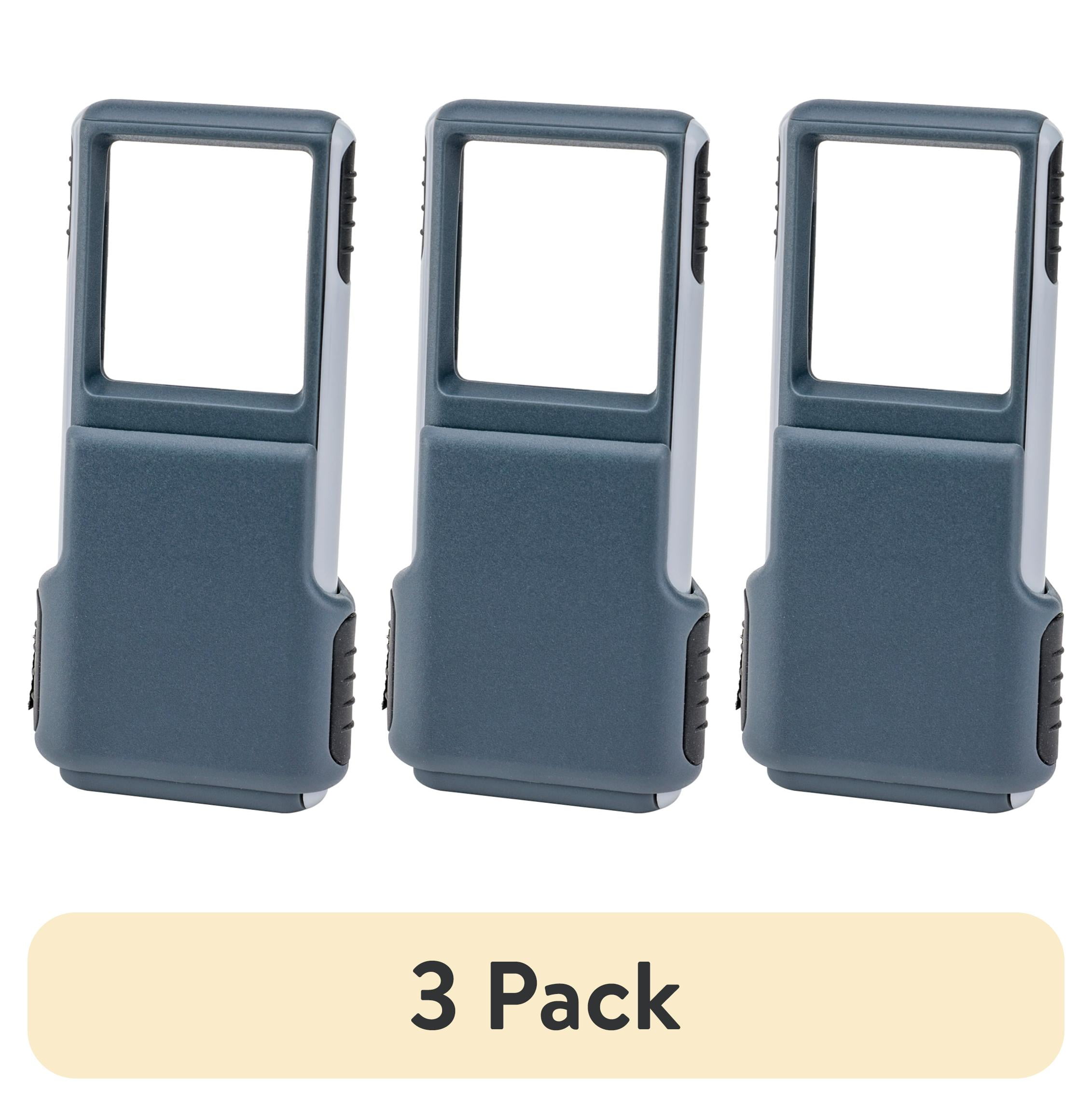 (3 pack) Carson MiniBrite 3x LED Lighted Slide Out Portable Magnifier ...