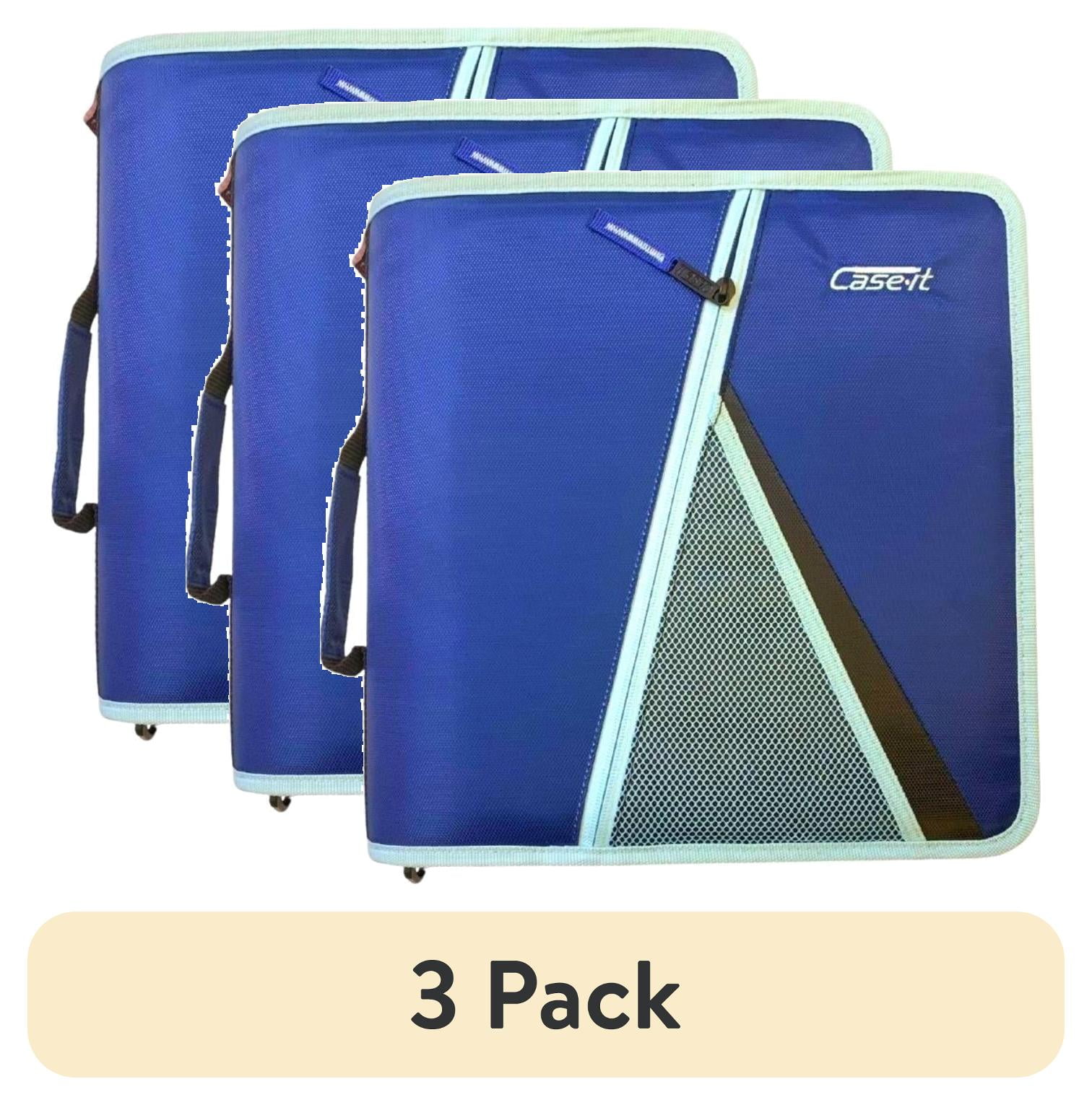 (3 pack) Case-it Mighty Zip Tab Binder | 3-Inch Capacity, Zipper ...