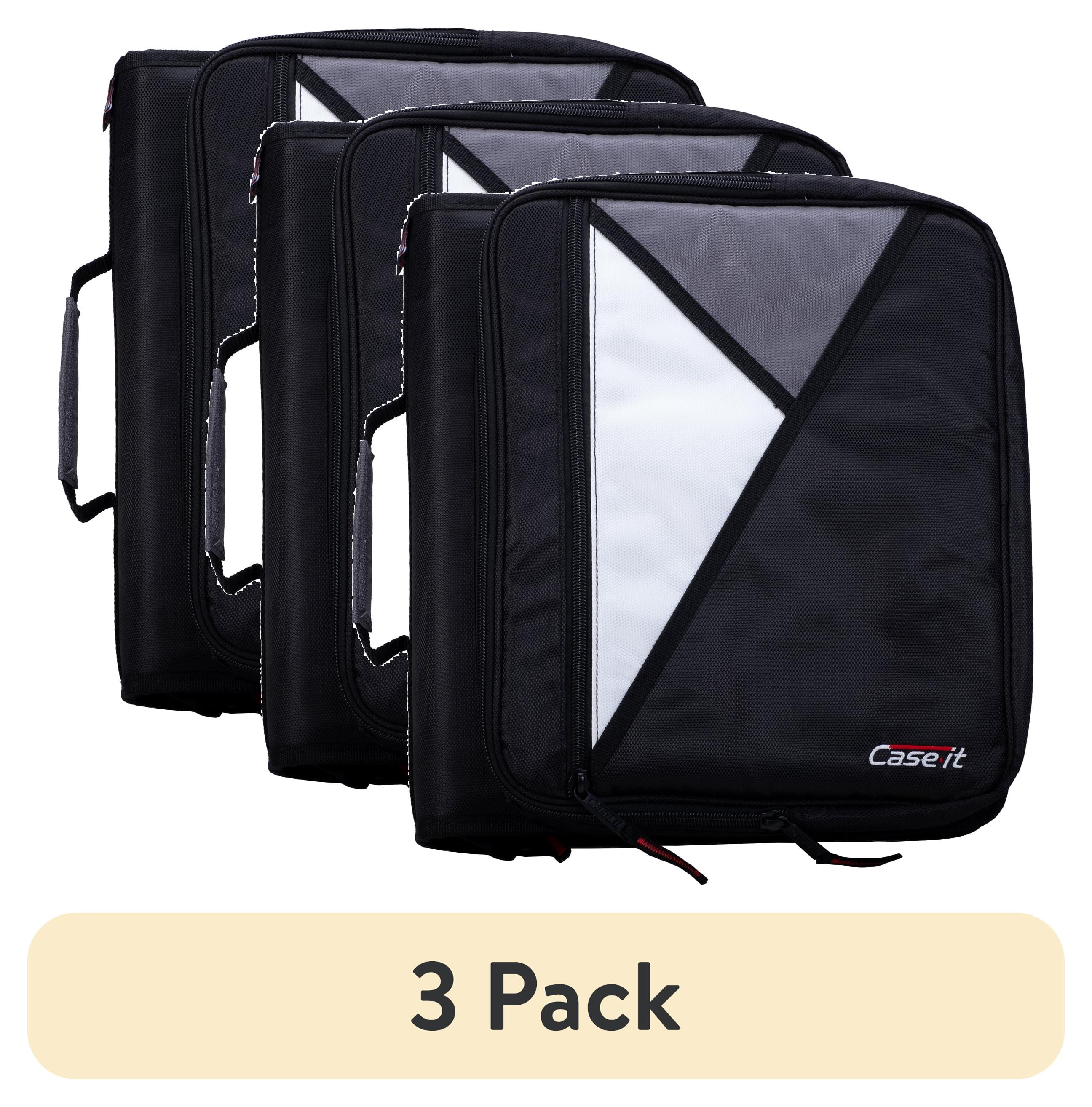 (3 pack) Case-it Universal 2-inch 3-Ring Zipper Binder, Holds 13-inch ...