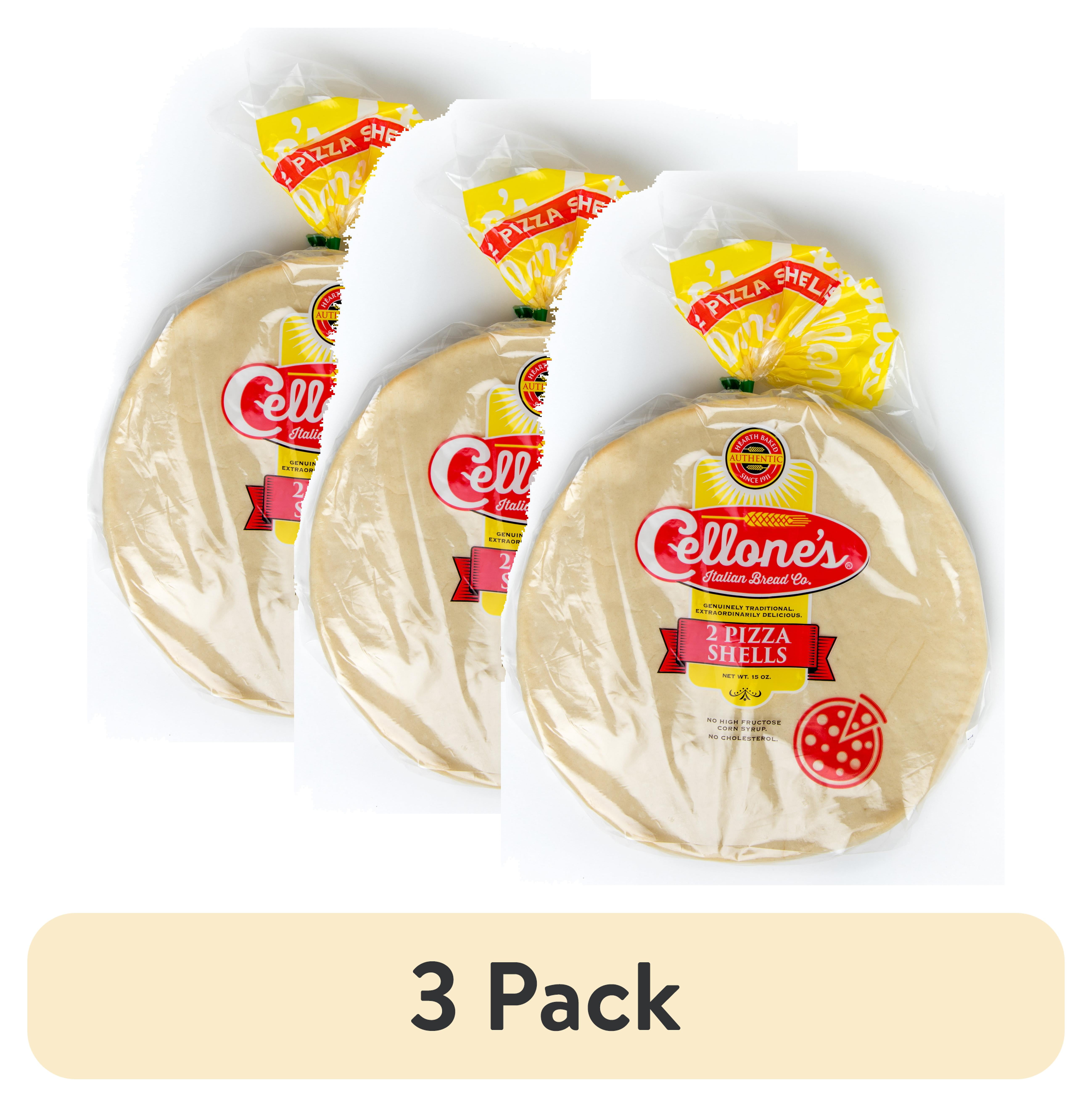 (3 pack) Cellone Bakery 15 Oz Fresh Pizza Shells for Homemade Pizzas ...