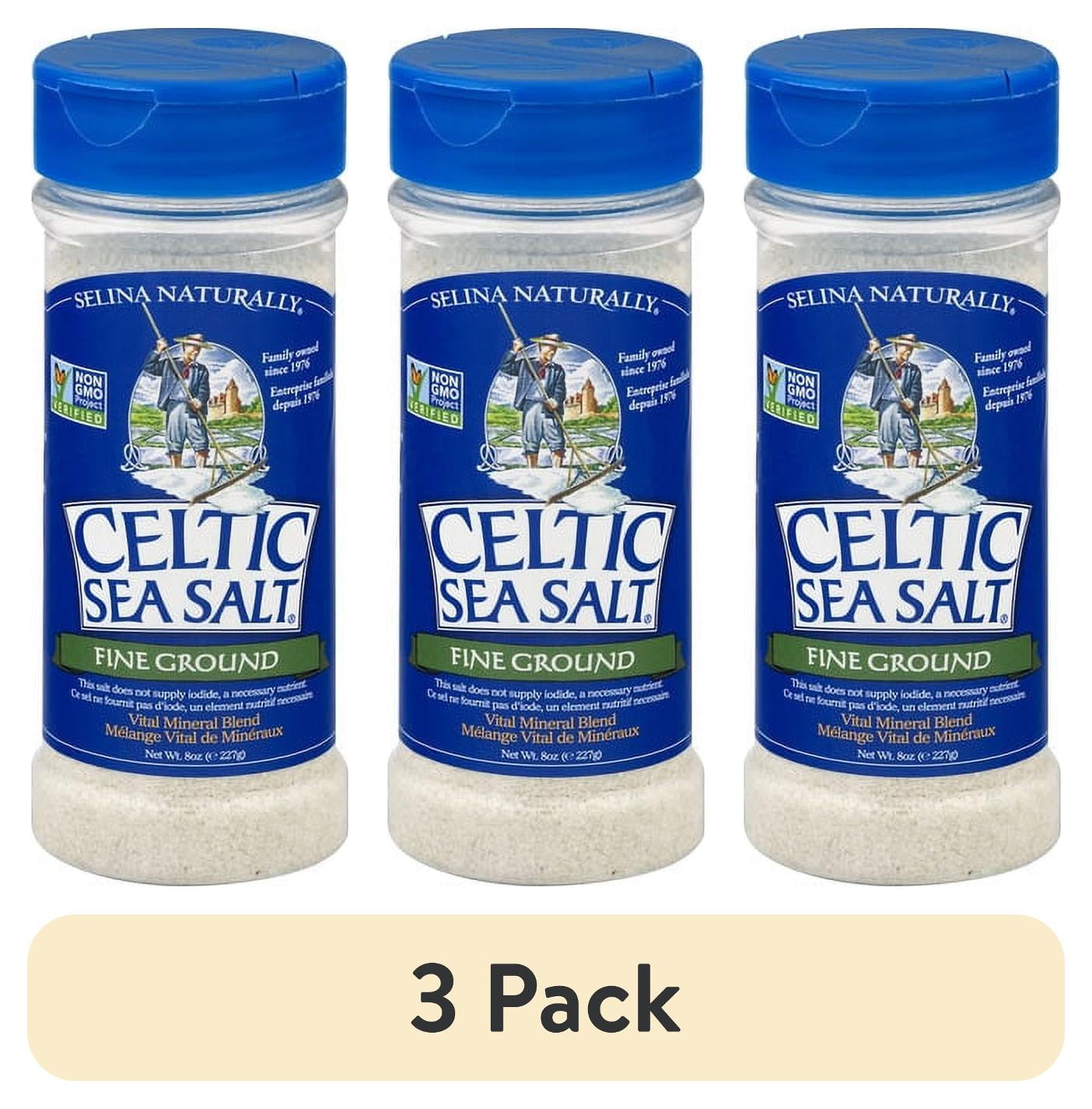 (3 pack) Celtic Sea Salt Fine Ground Kosher Certified Sea Salt ...