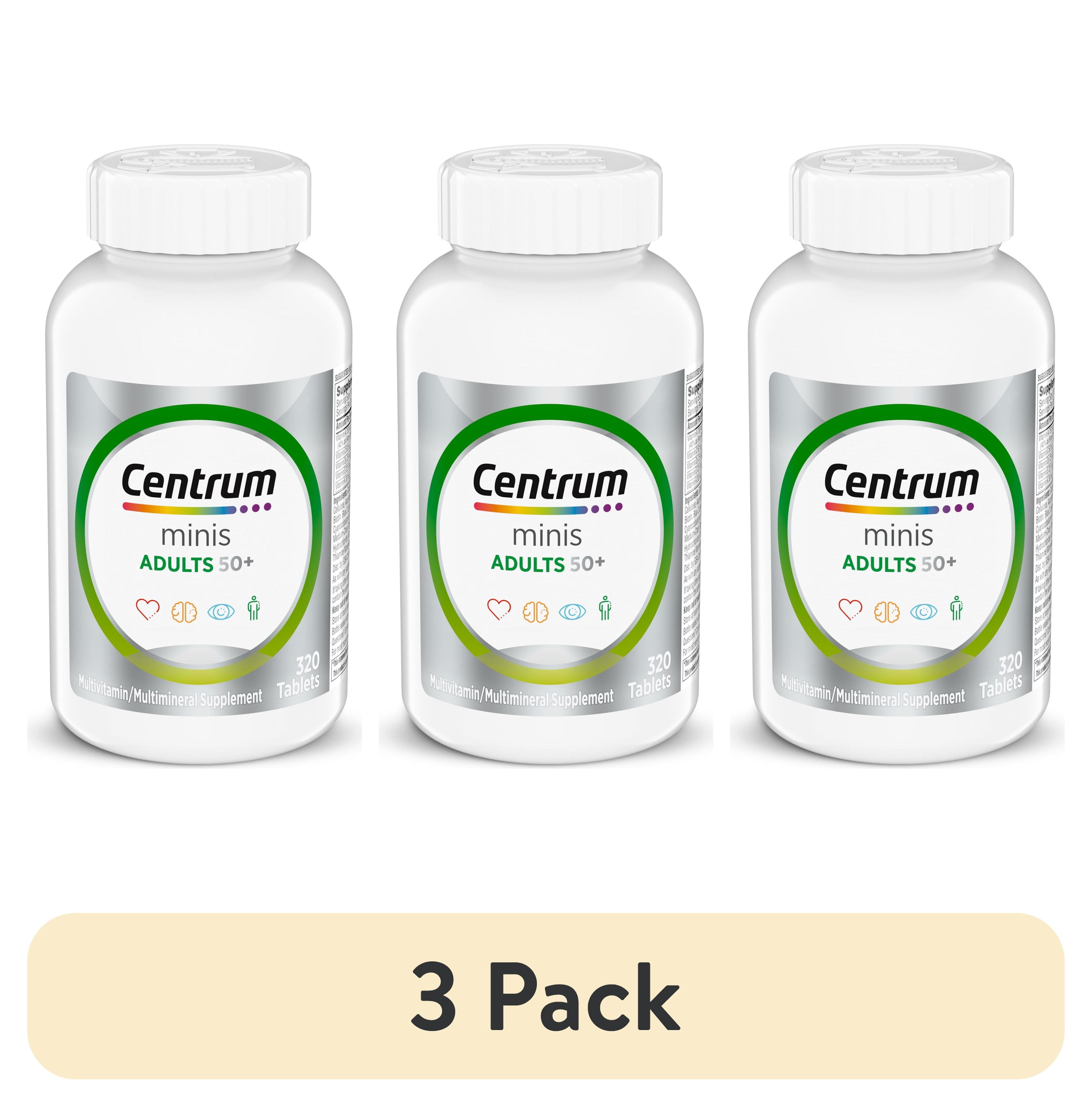 (3 pack) Centrum Minis Silver Multivitamin for Adults 50 Plus, Supports ...