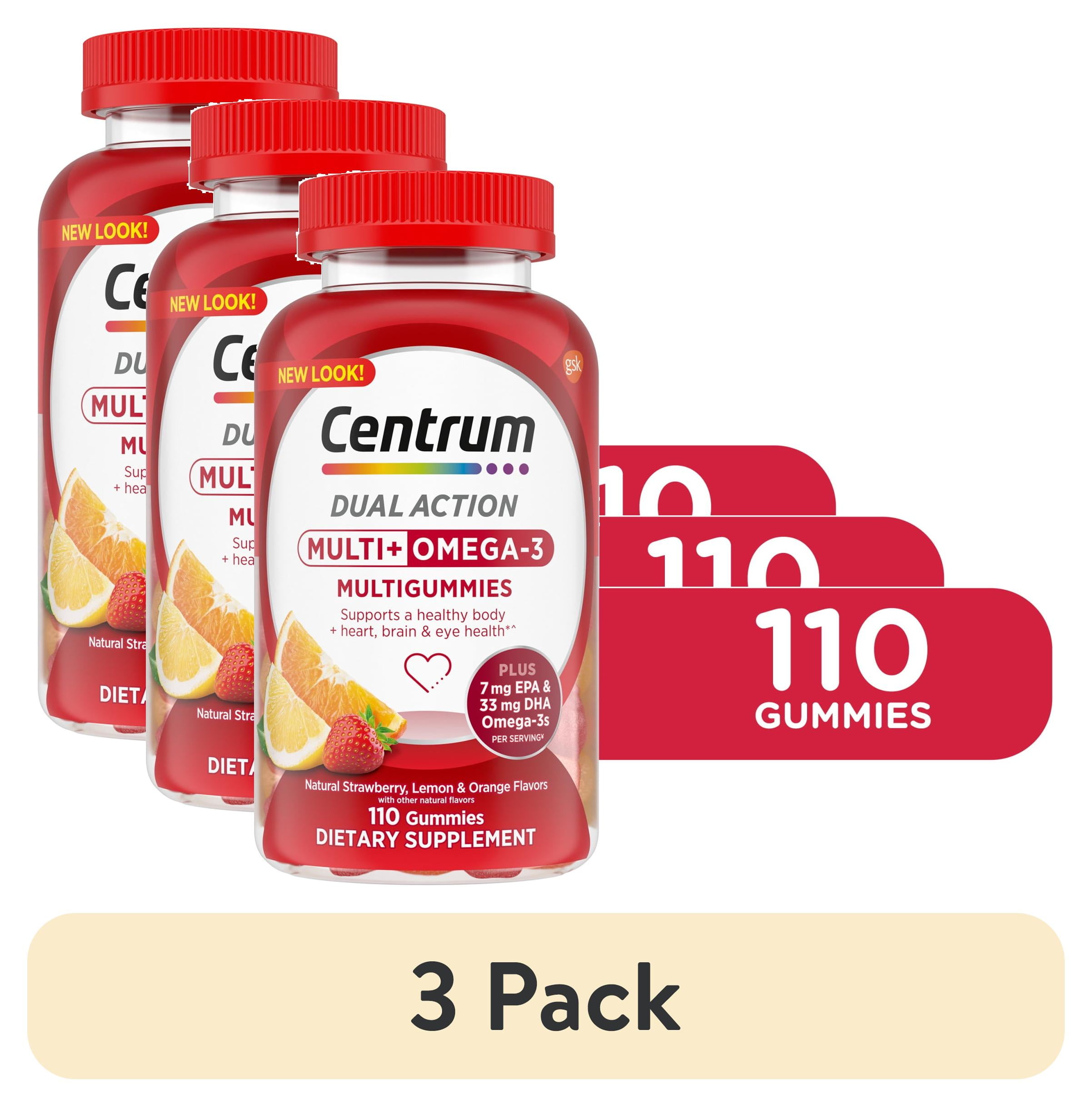 (3 pack) Centrum Multigummies Adult Gummy Vitamins, Multivitamin With ...