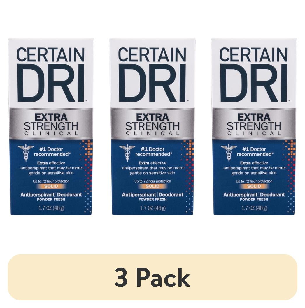 (3 pack) Certain Dri Extra Strength Clinical Antiperspirant + Deodorant ...