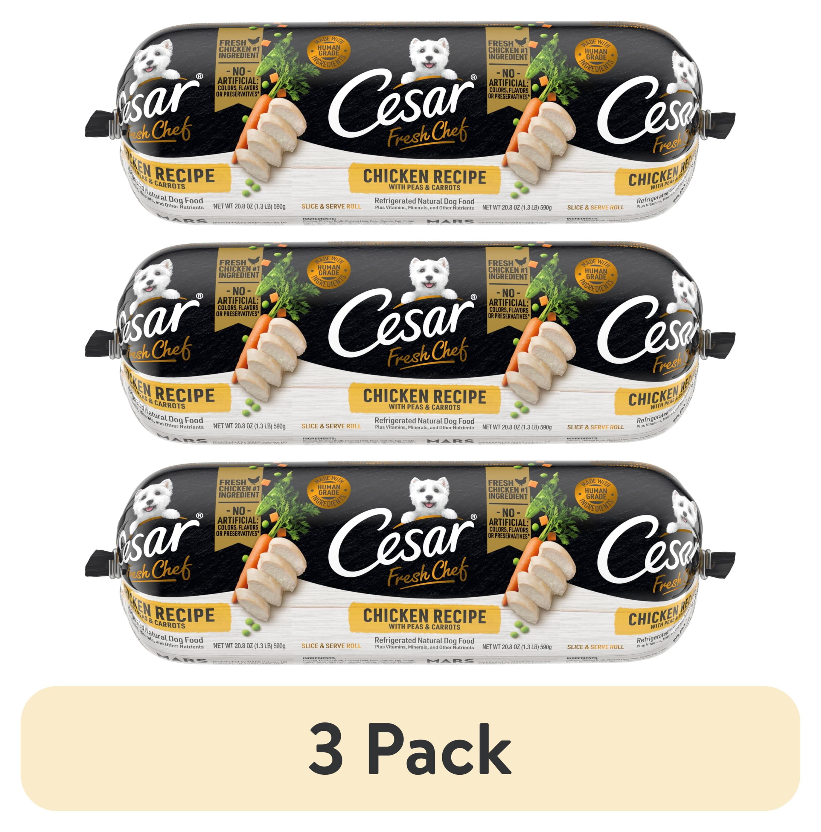 (3 pack) Cesar Fresh Chef Chicken With Peas And Carrots Refrigerated ...