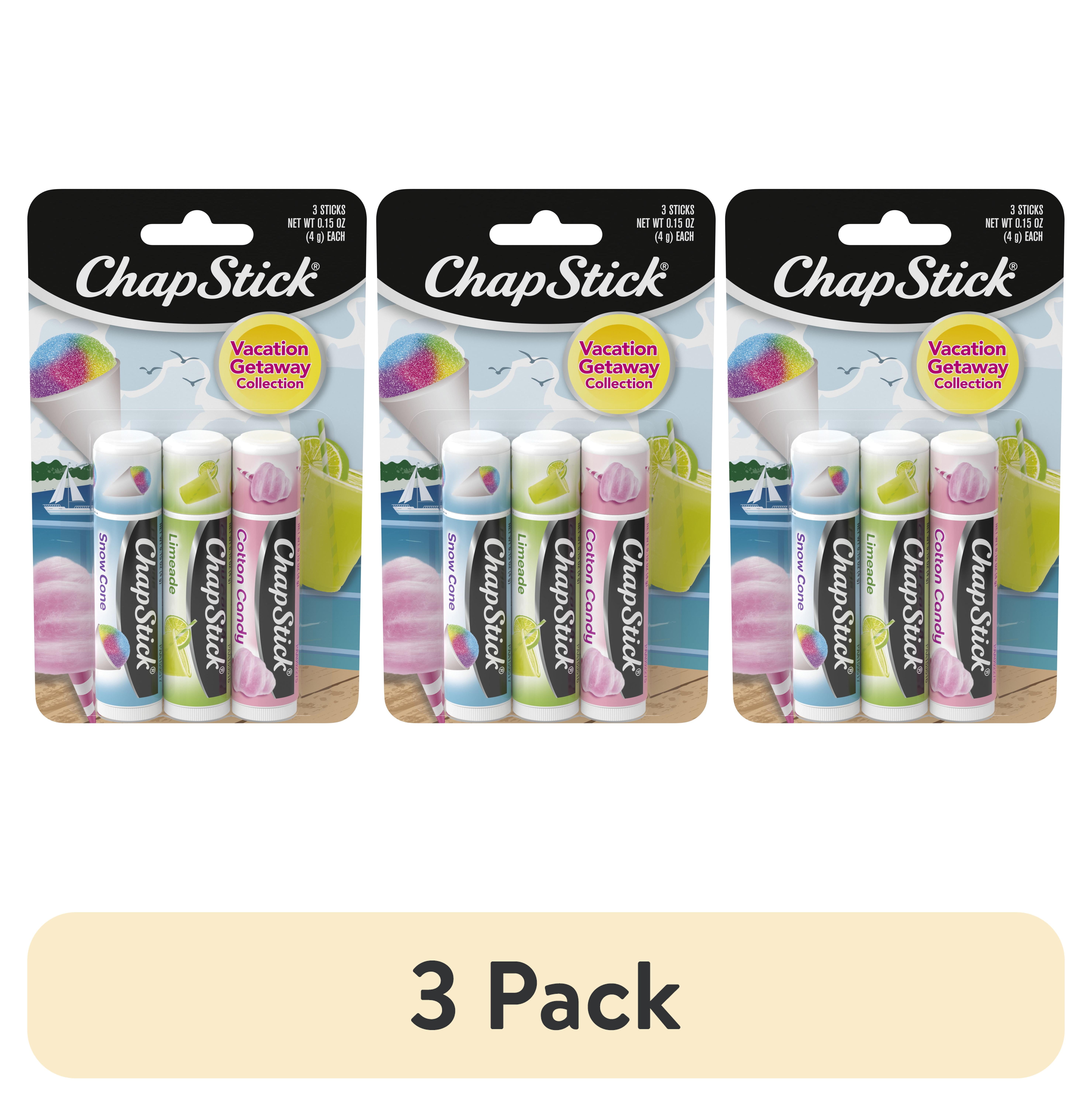 (3 pack) ChapStick Lip Care Set, Vacation Getaway Collection 3-Pack ...