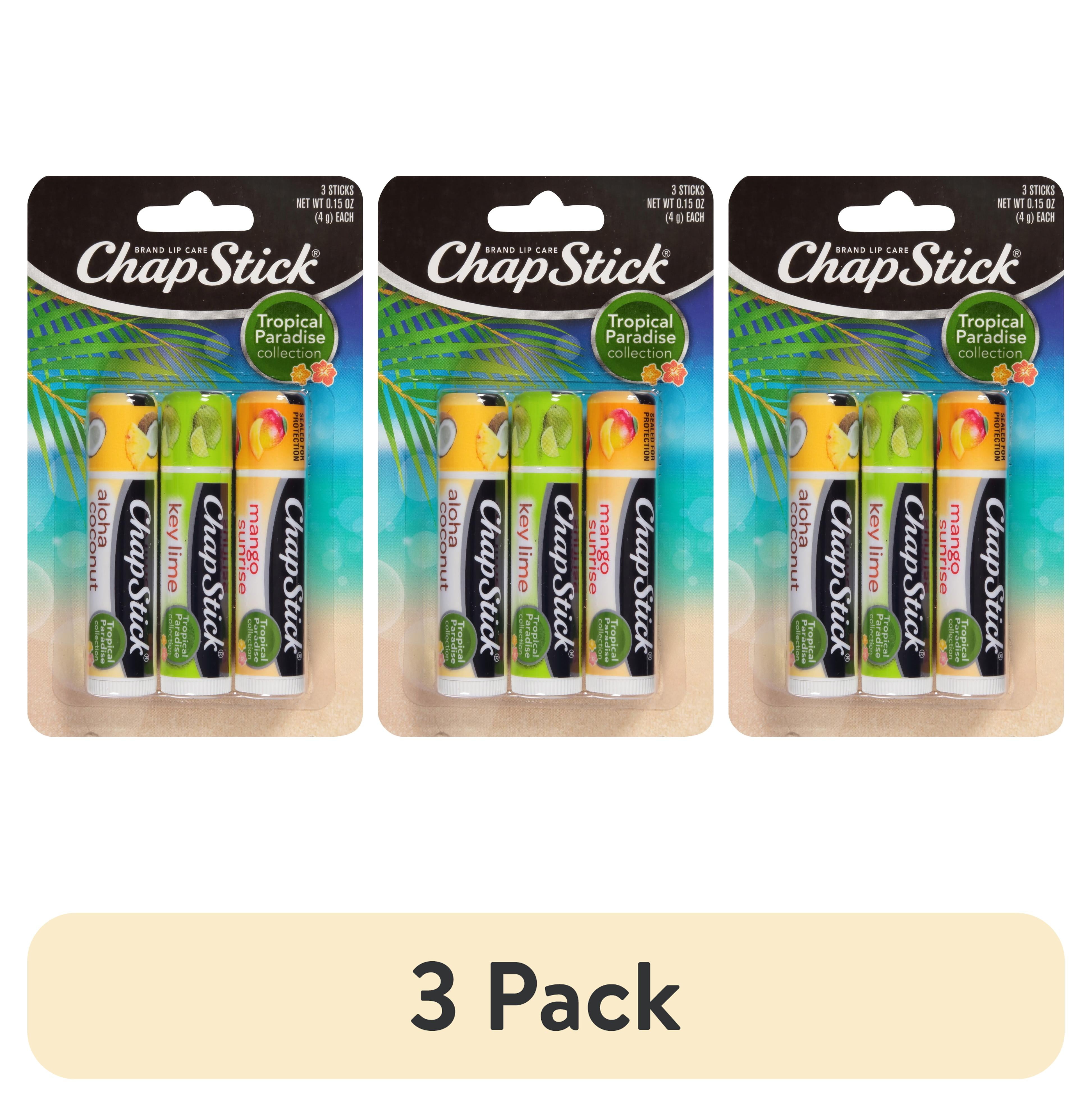 (3 pack) ChapStick Tropical Paradise Collection Mango, Lime and Coconut ...
