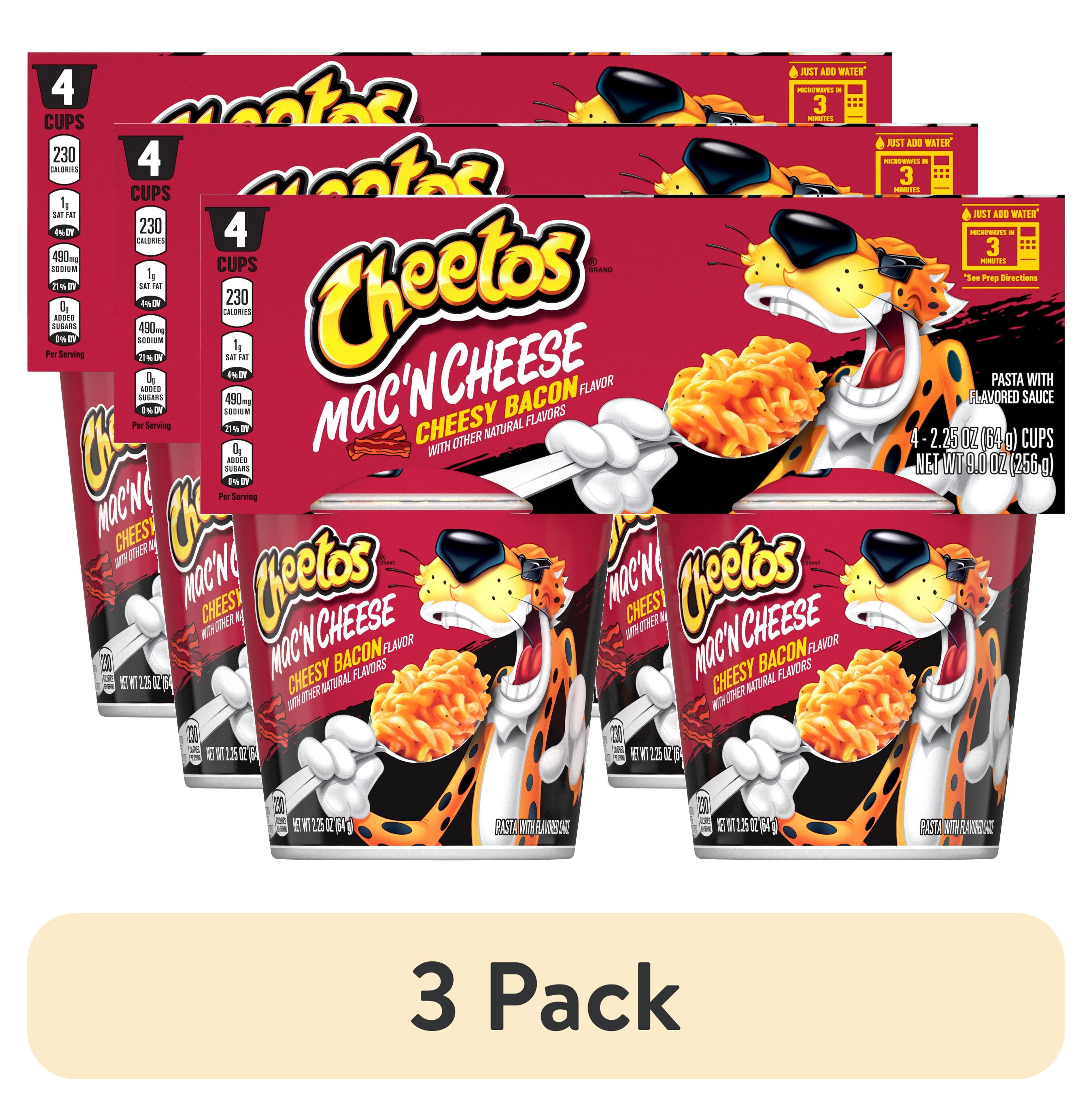 (3 pack) Cheetos Mac' n Cheese Cheesy Bacon Flavor, 2.25 oz, 4 Count ...