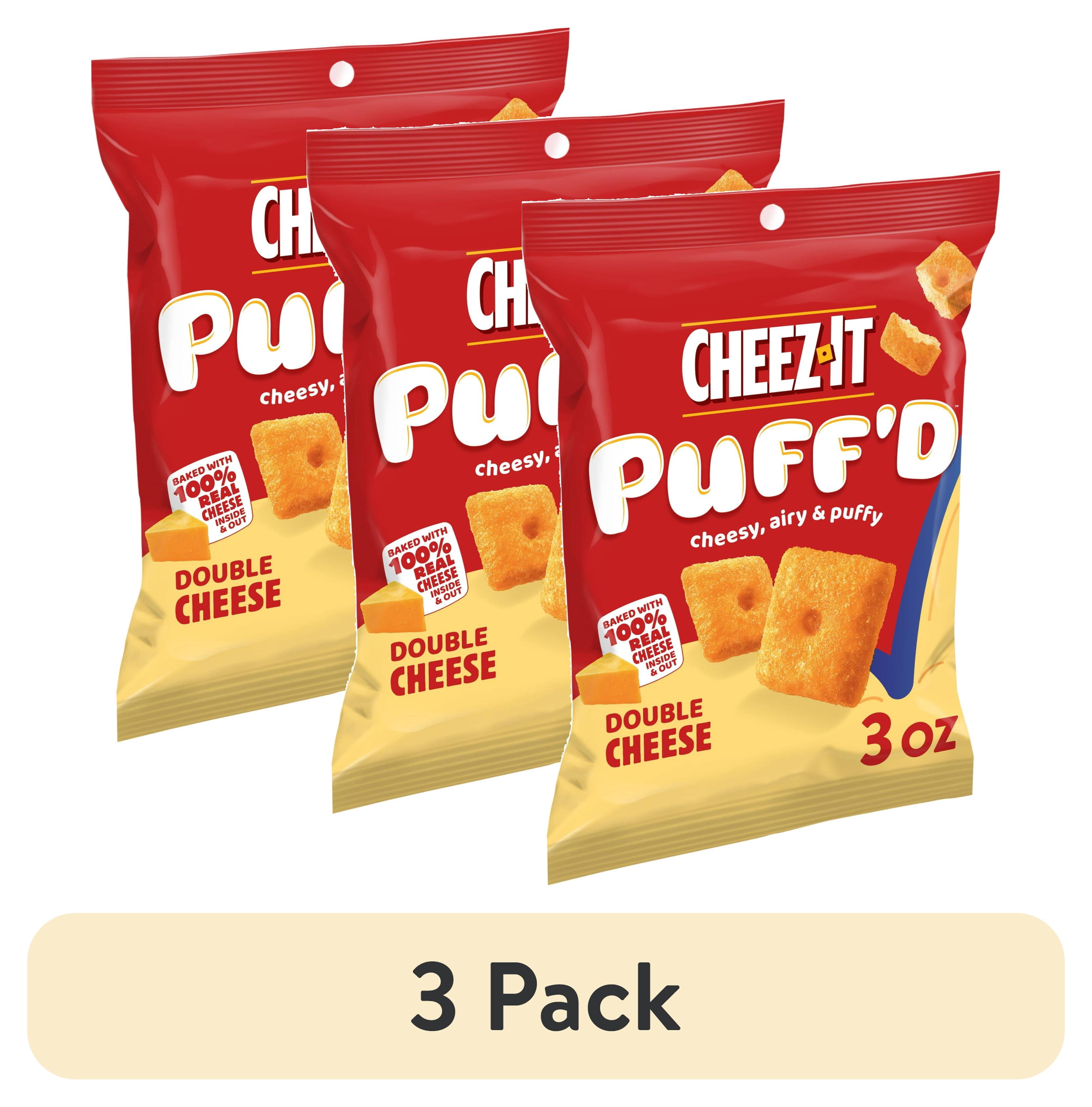 (3 pack) Cheez-It Puff'd Double Cheese Cheesy Baked Snacks, Puffed ...