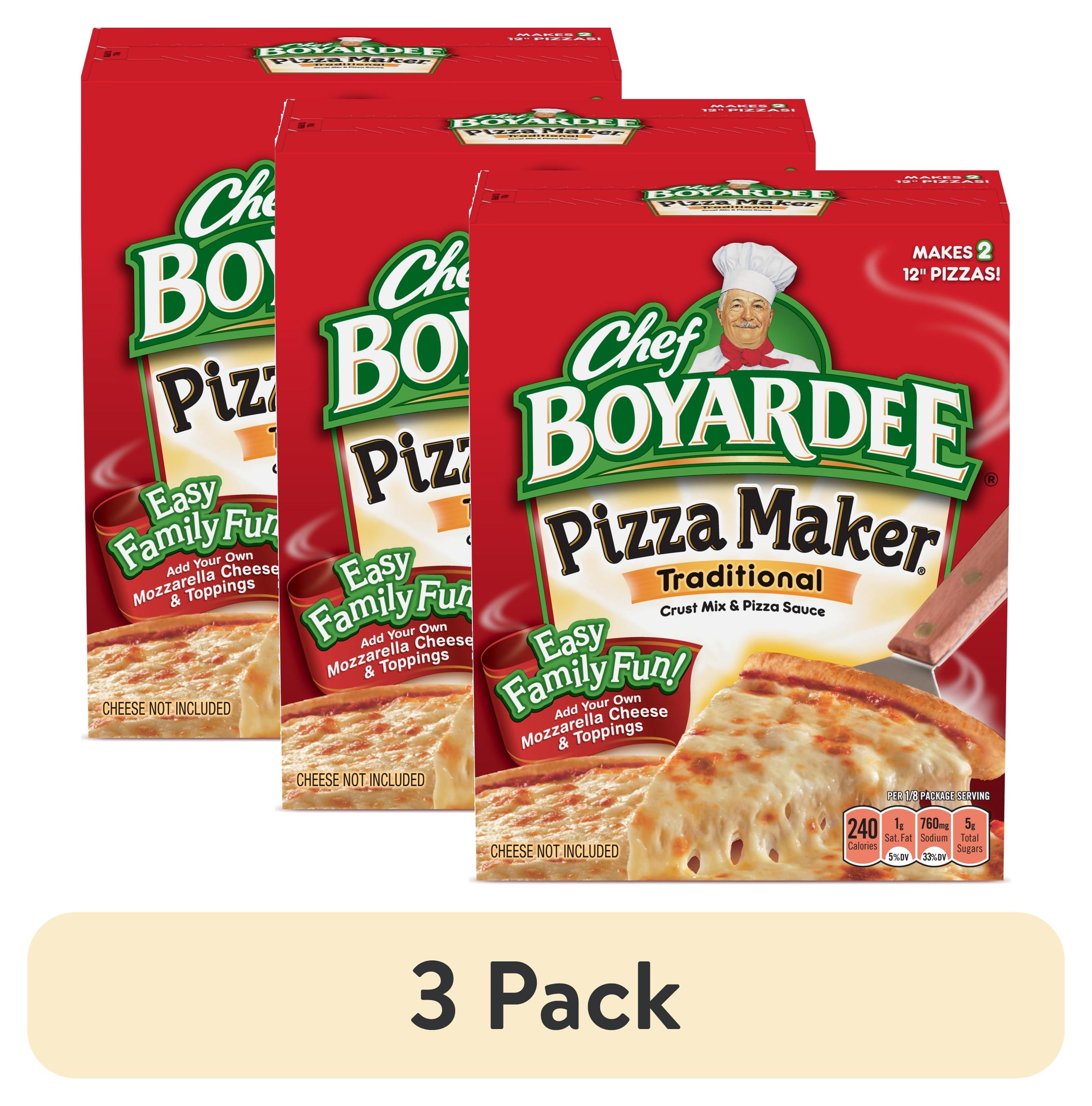 (3 pack) Chef Boyardee Cheese Pizza Maker, Crust Mix and Pizza Sauce ...