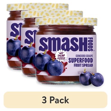 Smash Foods Raspberry Jam, No Sugar Added, Low-Calorie, Vegan (2 Jars ...