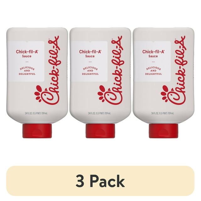 (3 pack) Chick-fil-A Sauce, 24 fl oz Squeeze Bottle - Walmart.com