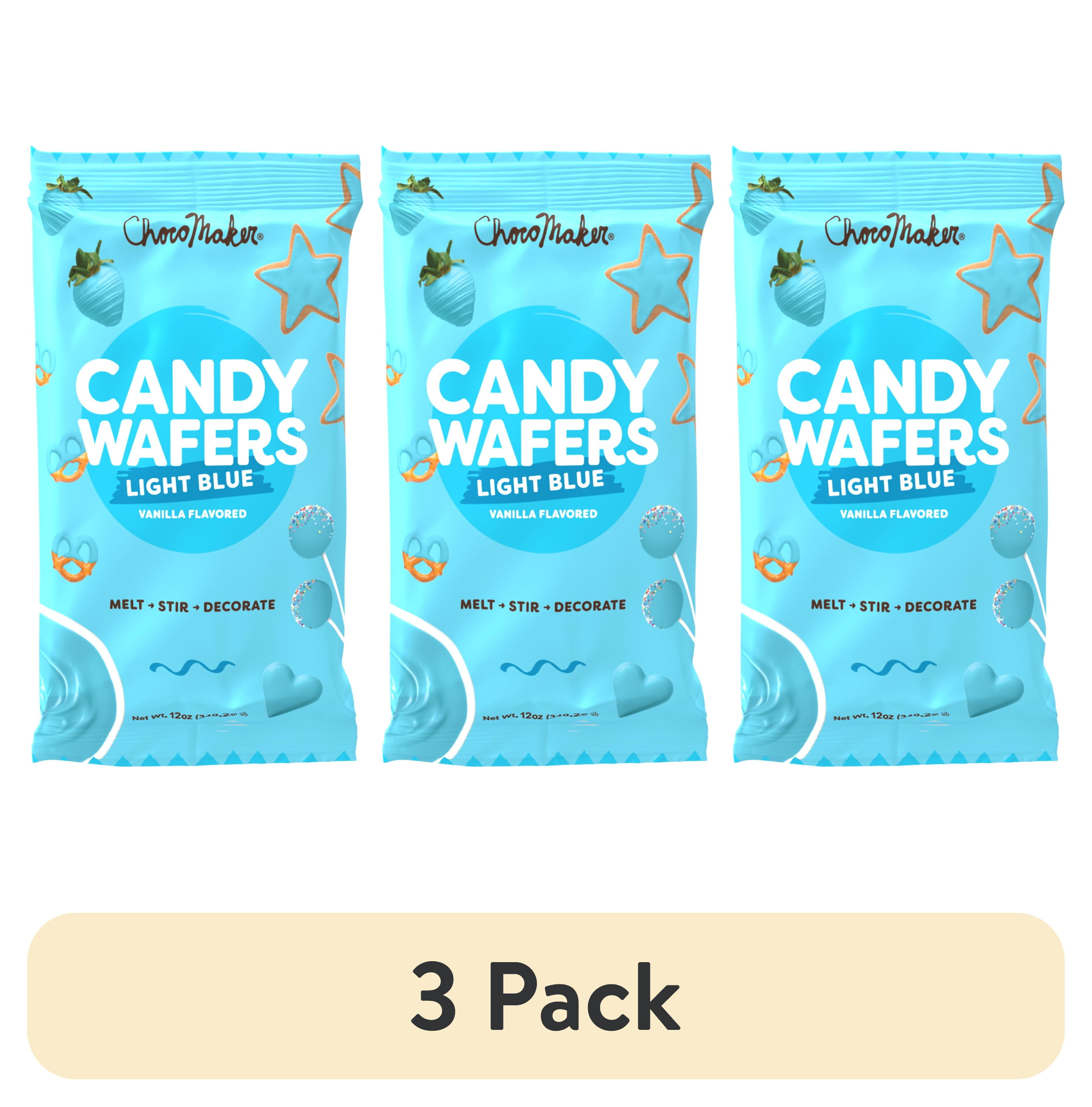 (3 pack) ChocoMaker Light Blue Vanilla Flavored Candy Wafer Melts, 12oz ...
