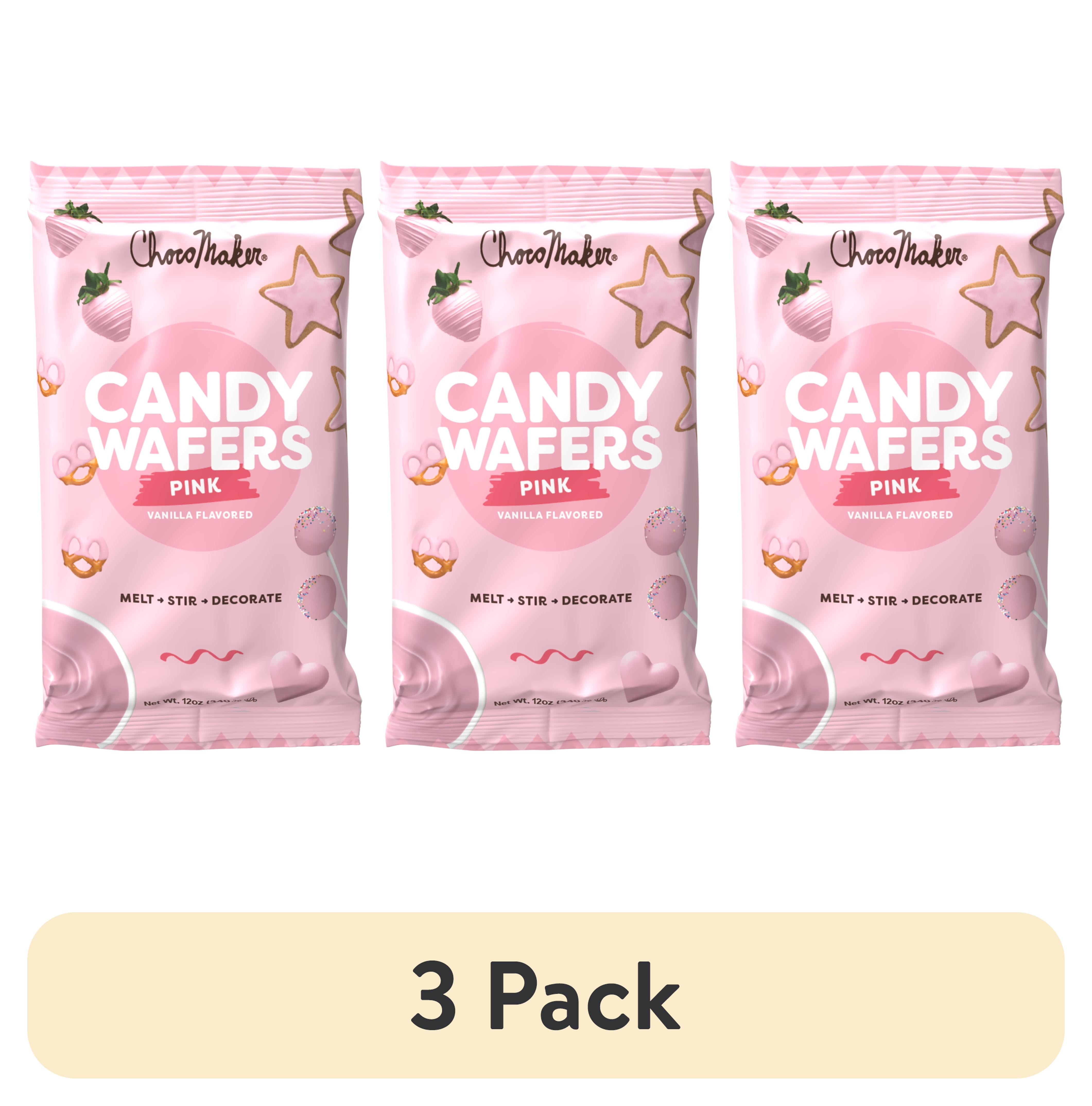 (3 pack) ChocoMaker Pink Vanilla Flavored Candy Wafers, 12oz (340g ...